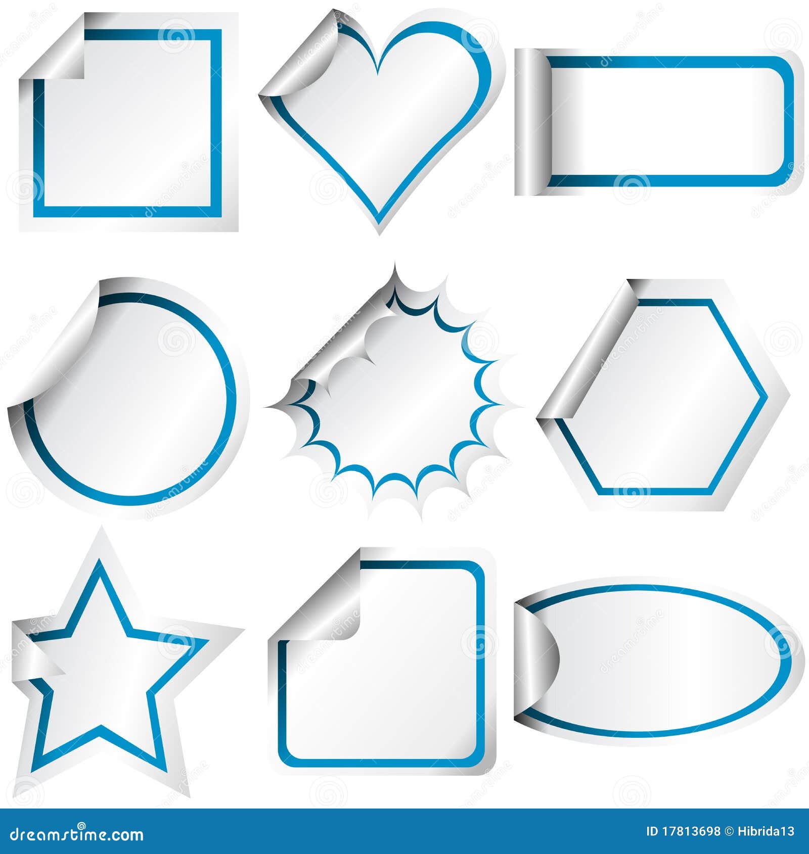 Different shaped stickers stock vector. Illustration of isolated - 17813698