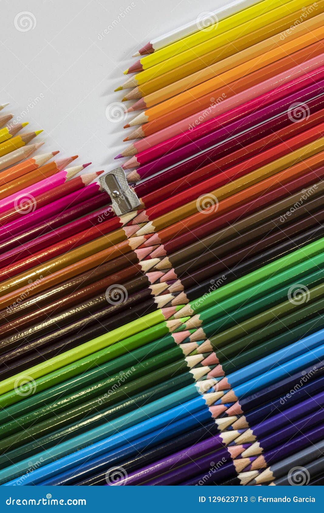 Colored Pencils in a Color Order Stock Image - Image of light, purple ...