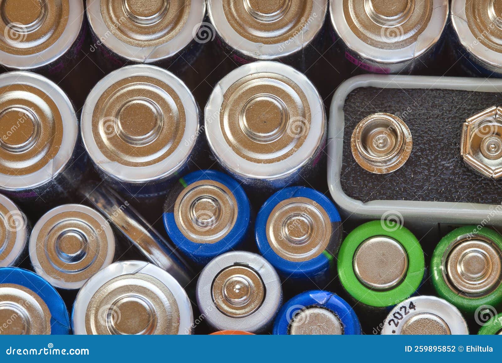 Different Shapes of Discharged Batteries Stock Photo - Image of power ...