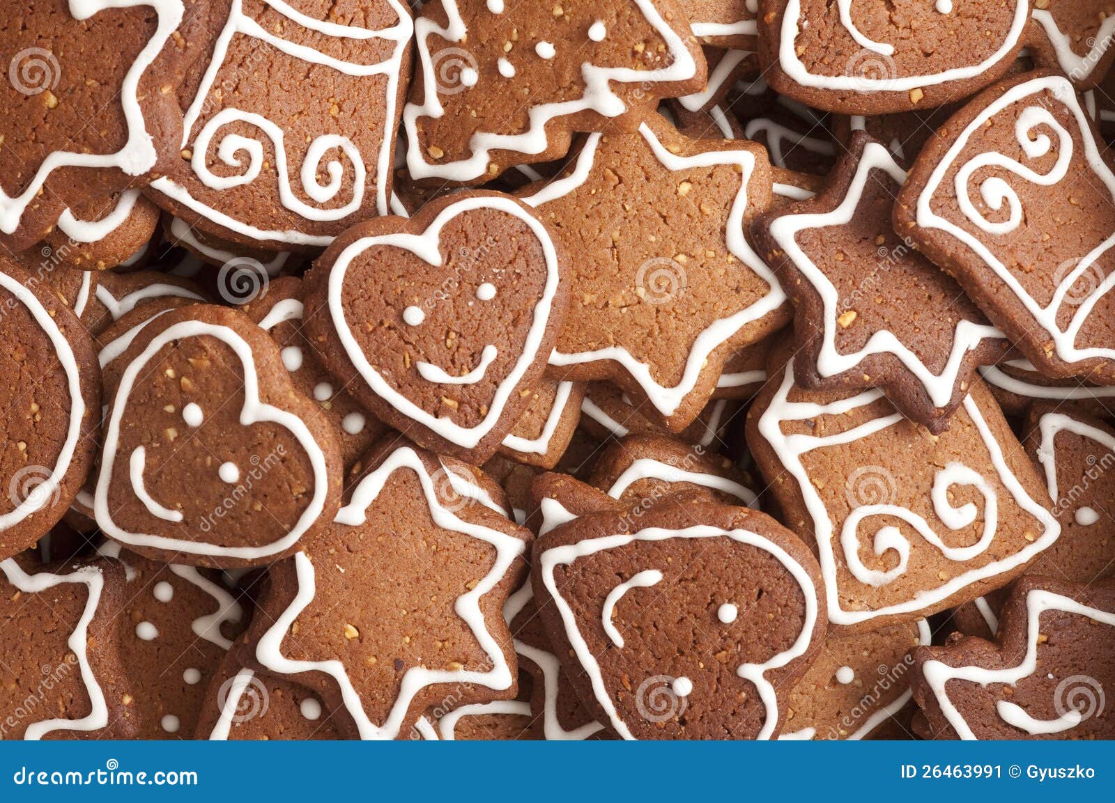 Different Shapes of Gingerbread Cookies Stock Image - Image of year ...