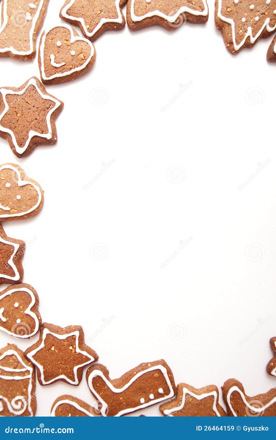 Different Shapes of Gingerbread Cookies Stock Image - Image of frame ...