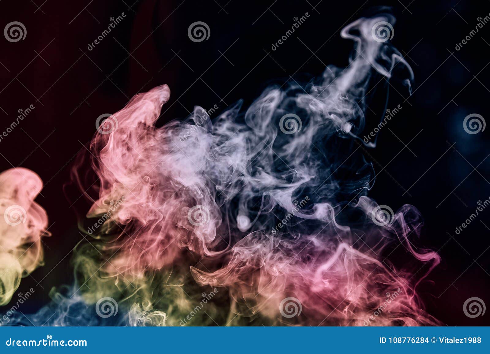 Colorful smoke. stock photo. Image of color, explosion - 108776284