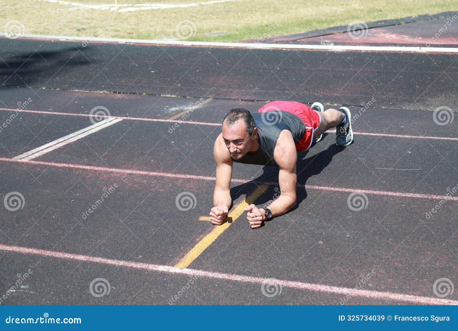 Different Shapes of Plank for a Professional Athlete Stock Image ...