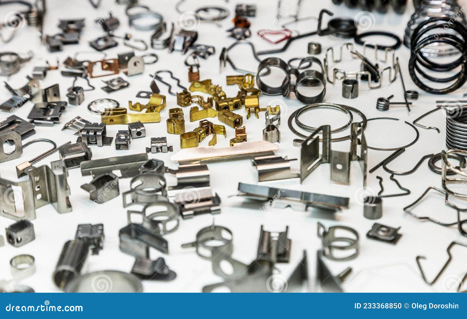 Different Shapes and Sizes of Metal Springs of Different Sizes Stock ...