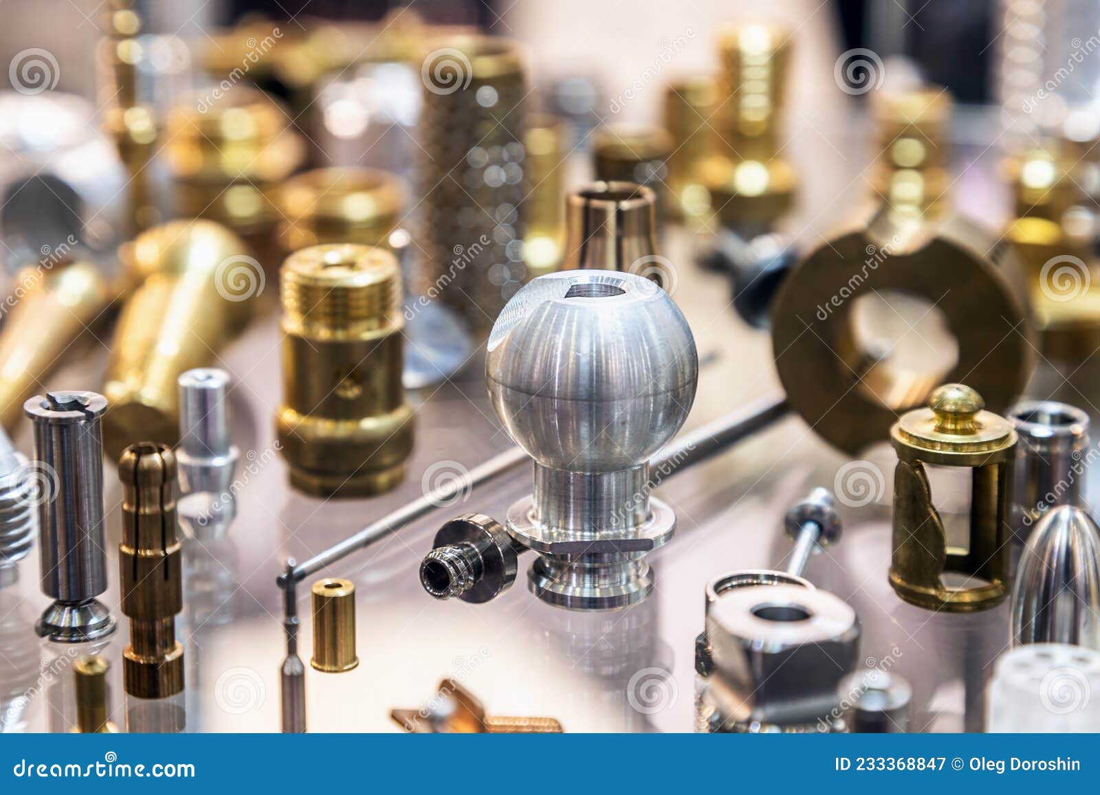 Different Shapes And Sizes Of Parts Turned On A Lathe Or Milling ...