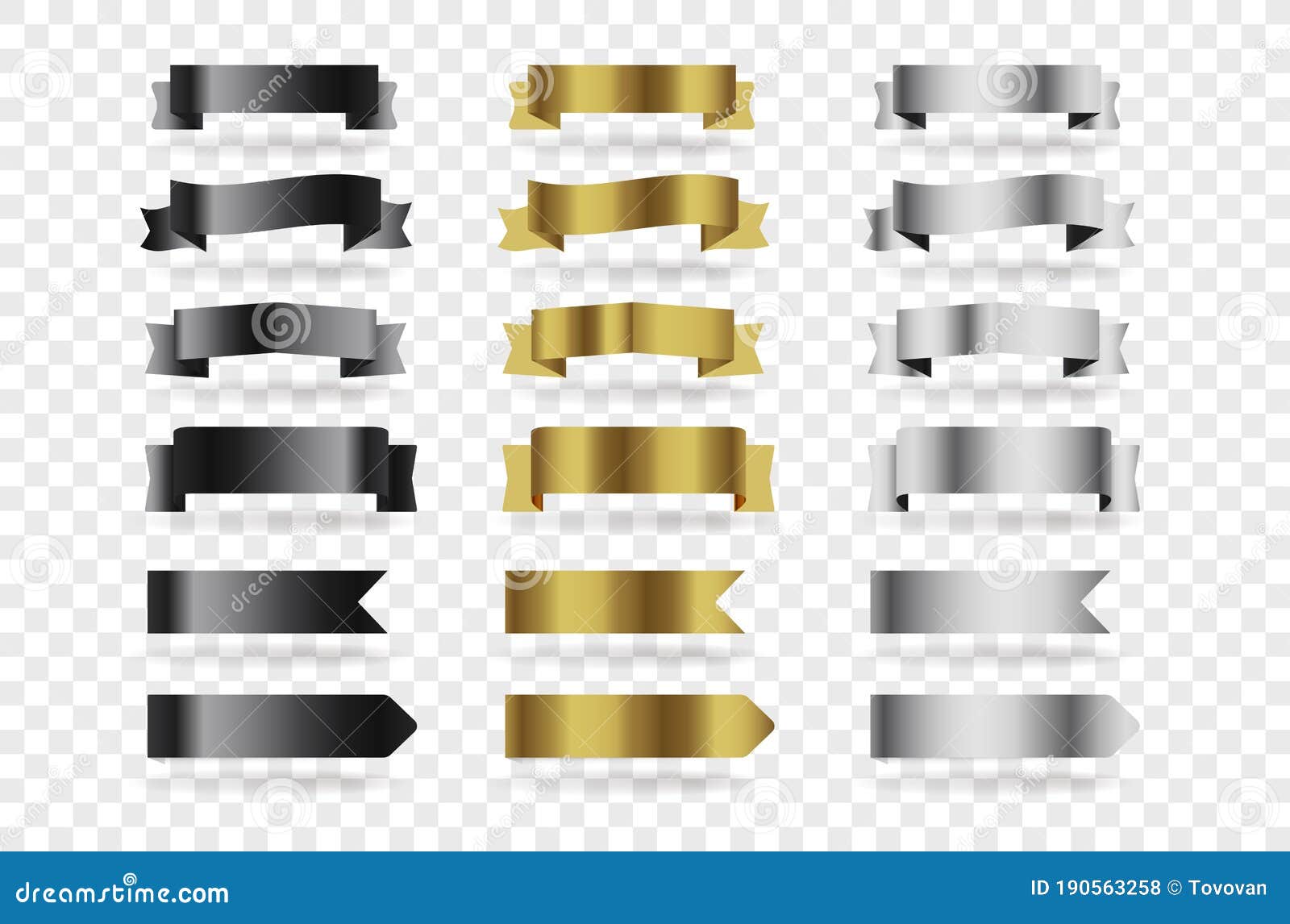 Different Shining Banners. Vector Elements Clipart Stock Vector ...