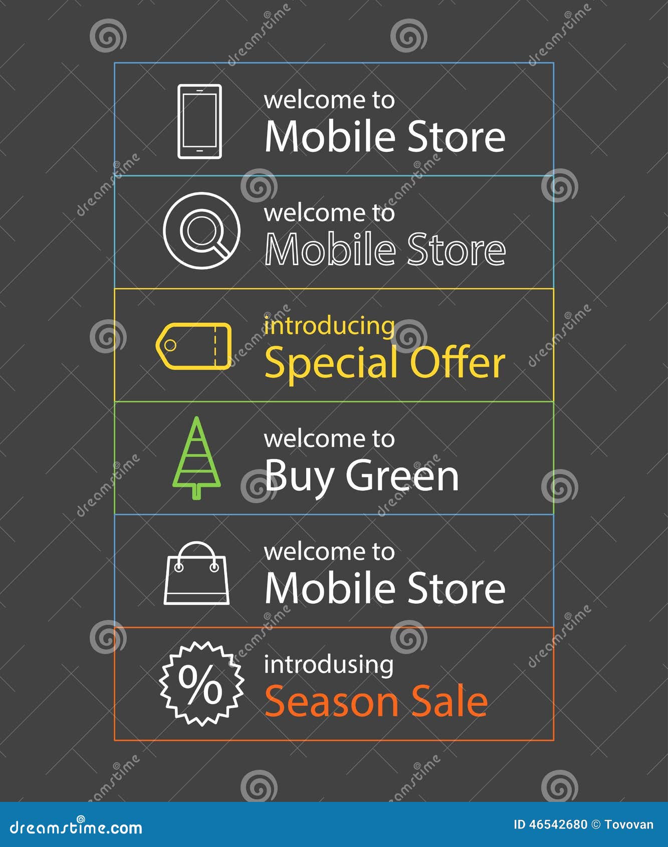 Different Shopping Banners Vector Set Stock Vector - Illustration of ...