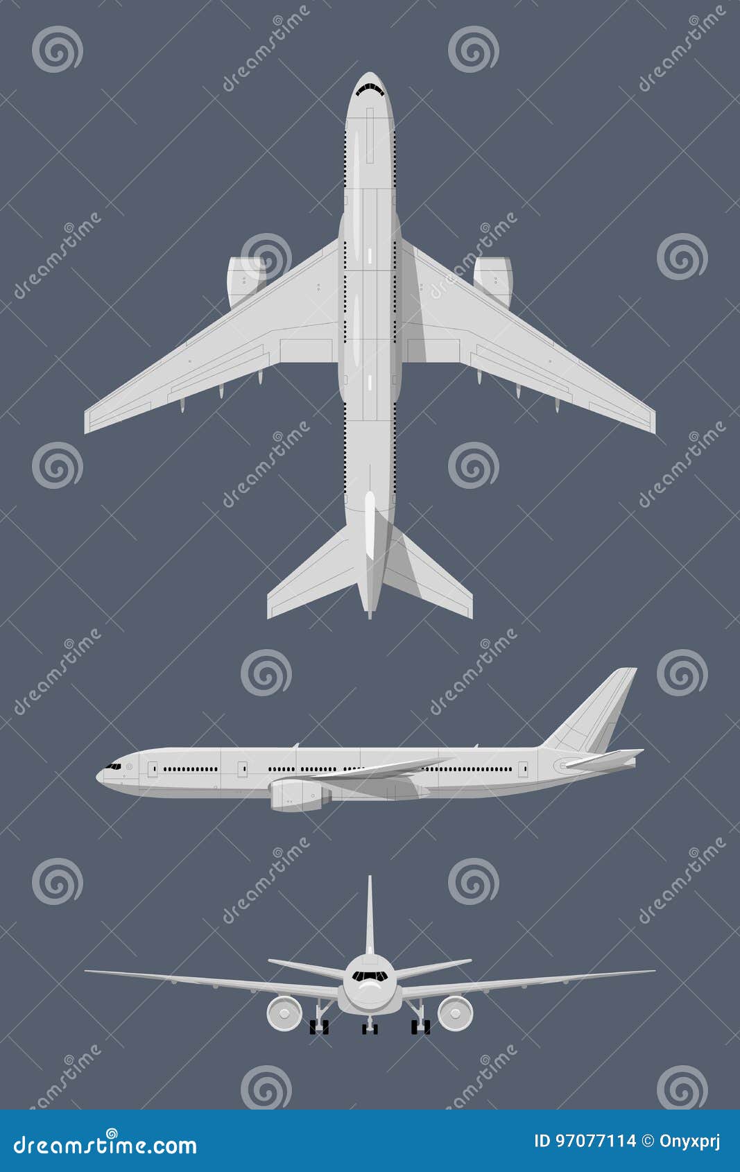 Modern Airplane Template. Realistic Plane Admission. Boarding Pass ...