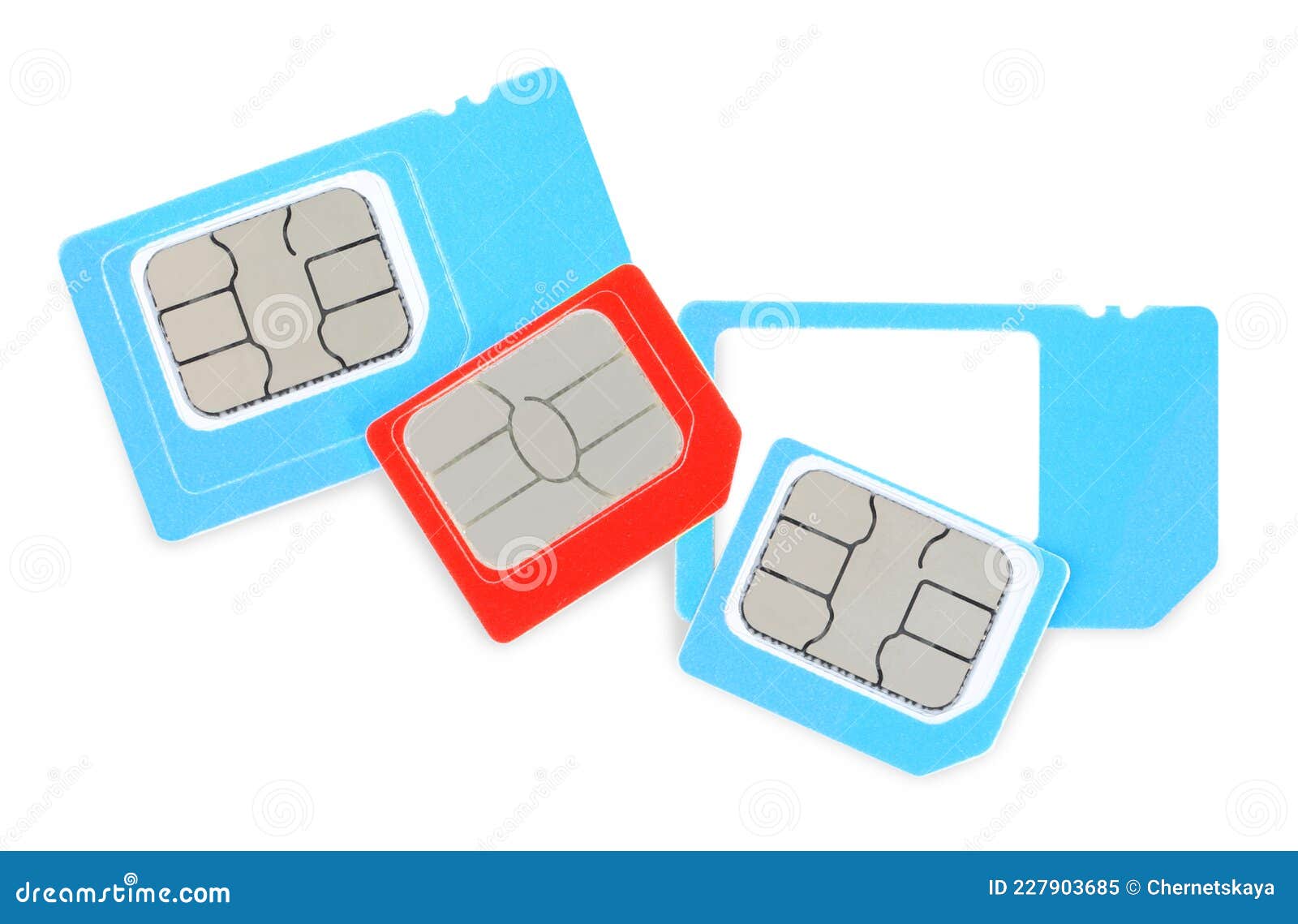 Different SIM Cards on White Background, Top View Stock Image - Image ...