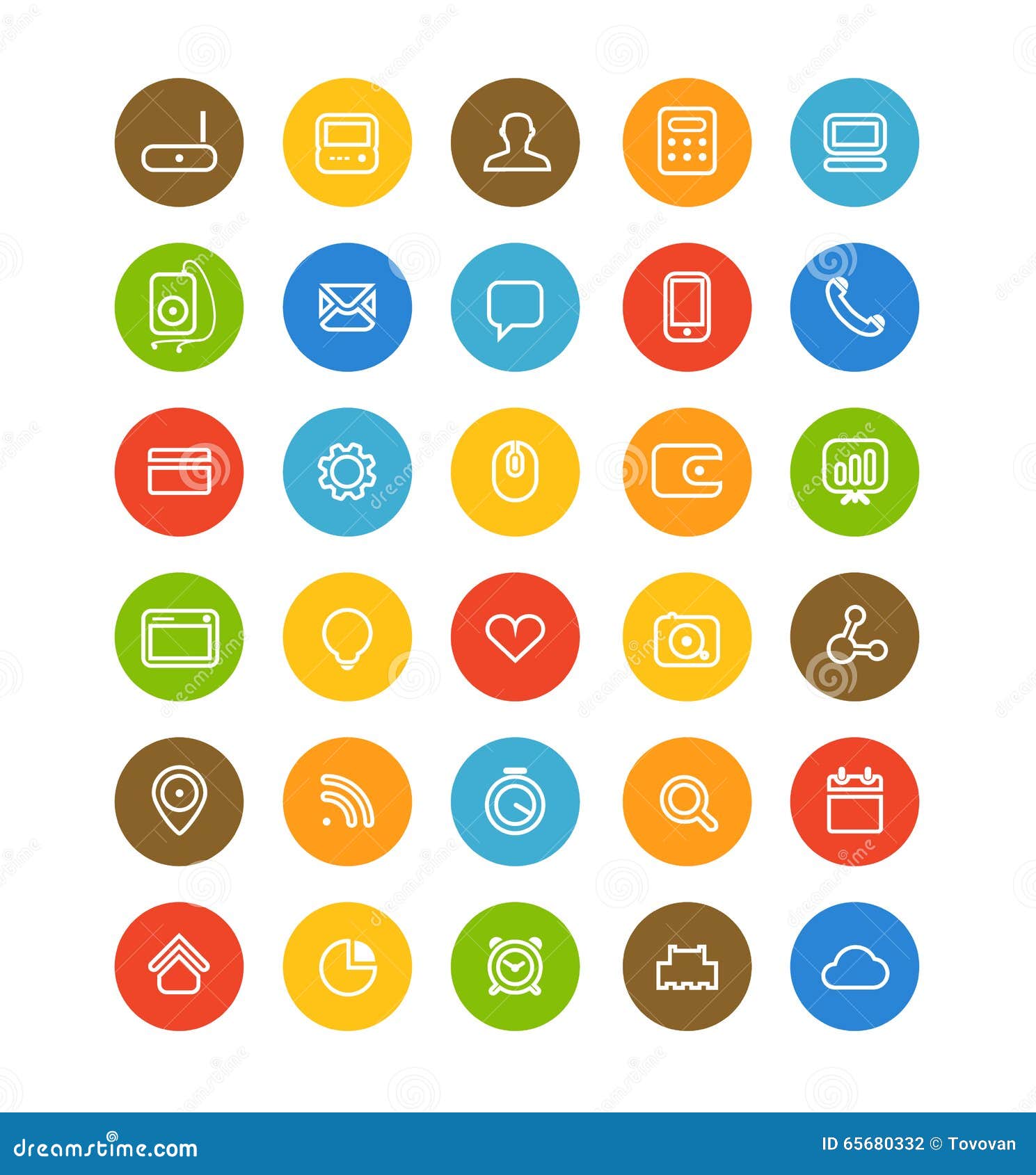 Different Simple Web Navigation Pictograms Collection Stock Vector ...