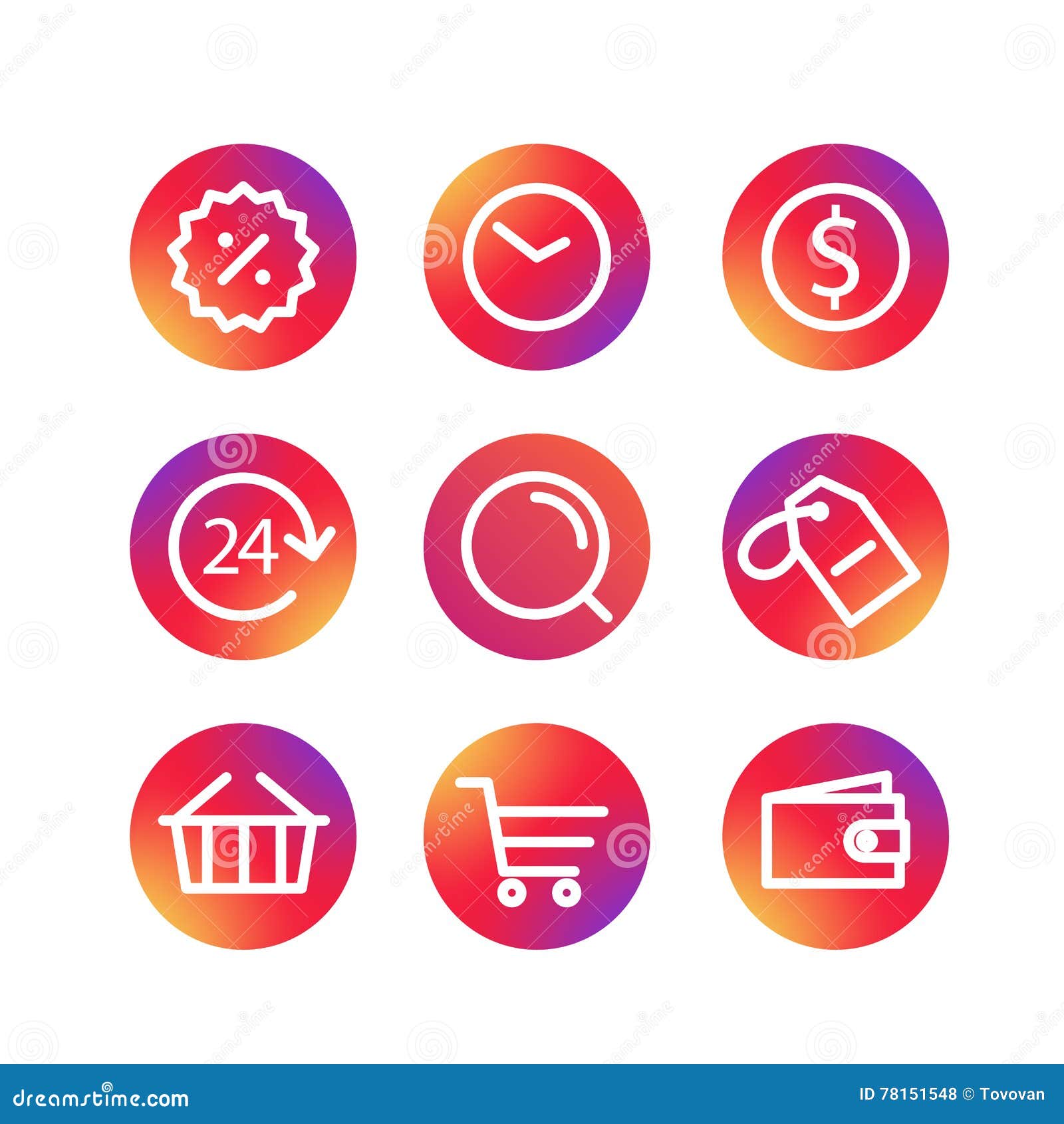 Different Simple Web Pictograms Collection Stock Vector - Illustration ...