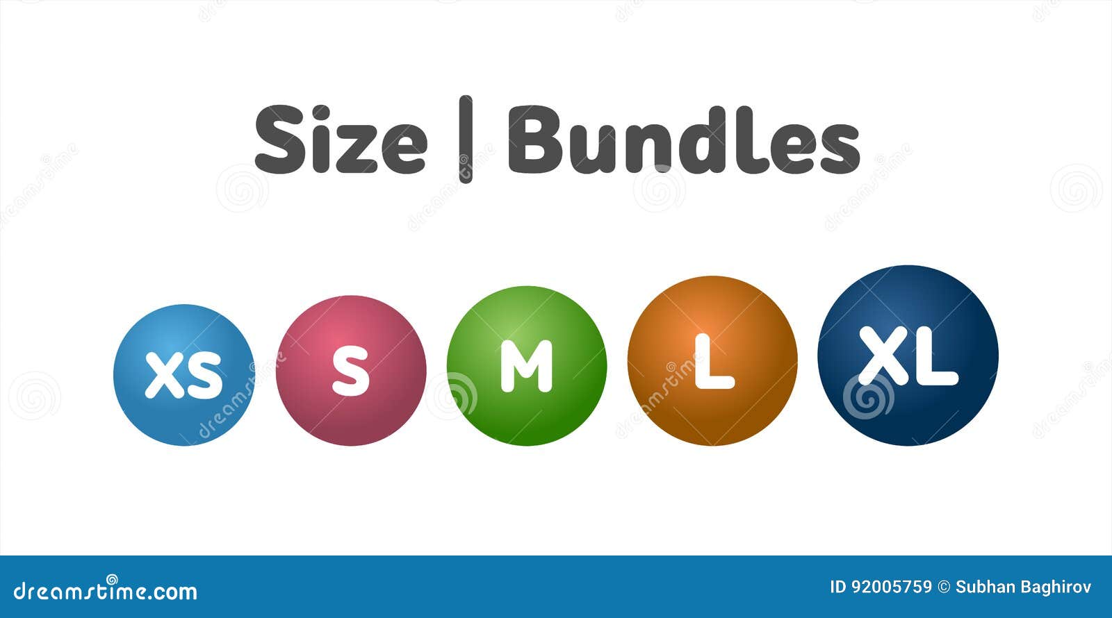 Different Size Bundle Icons Set. Literal Measurement Symbol Vector ...