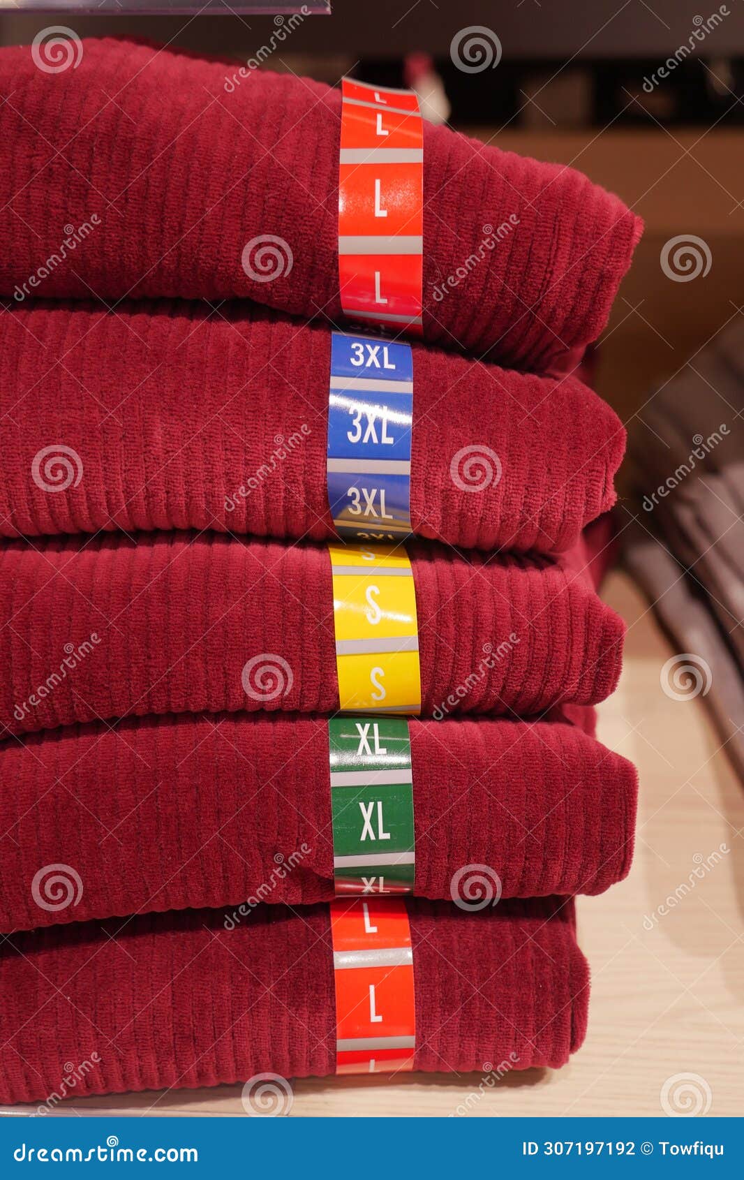 Different Size Clothing Label Tag Stock Photo - Image of large, level ...