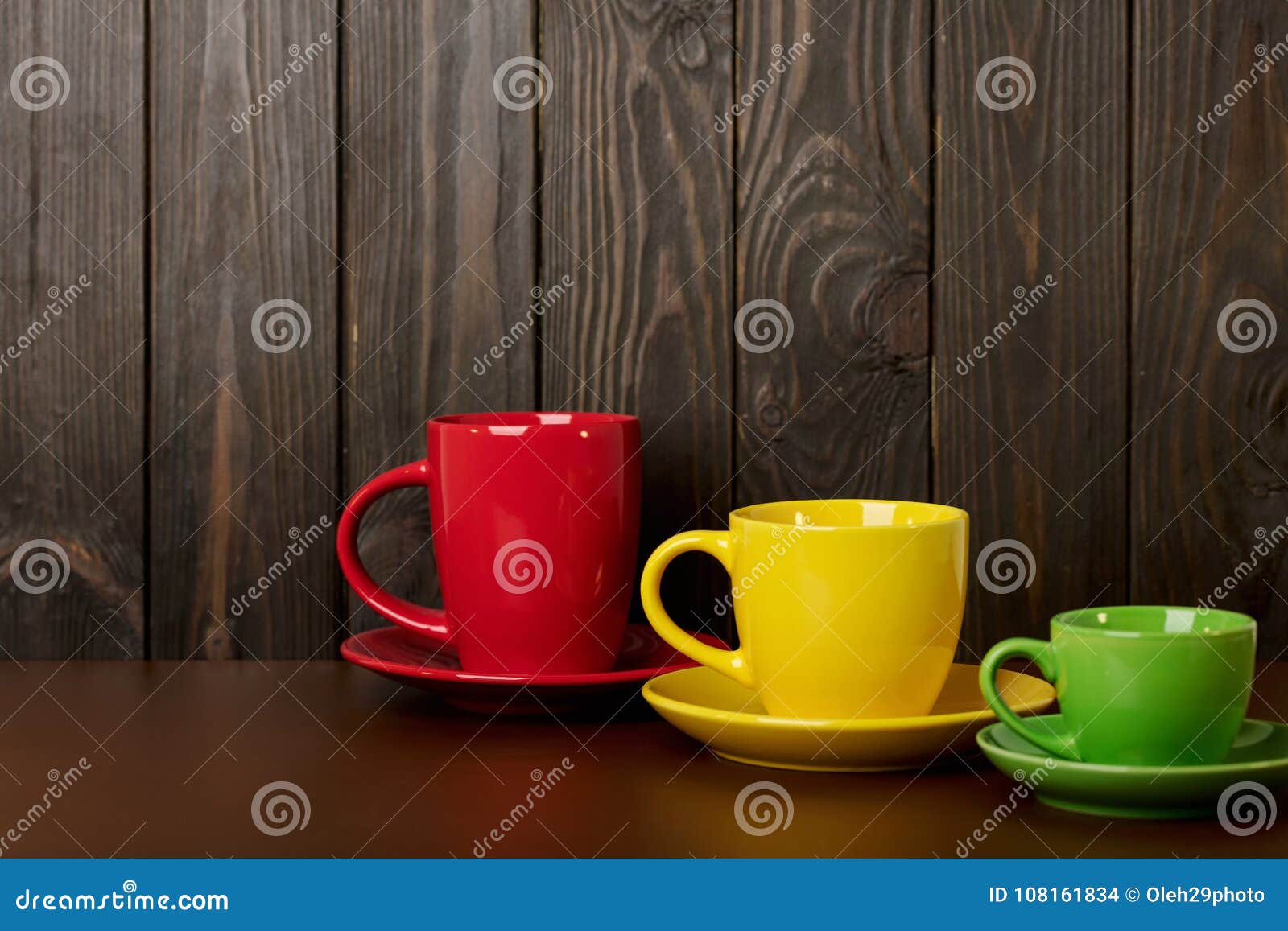 Different in Size and Color Ceramic Cups for Coffee and Tea - Re Stock ...
