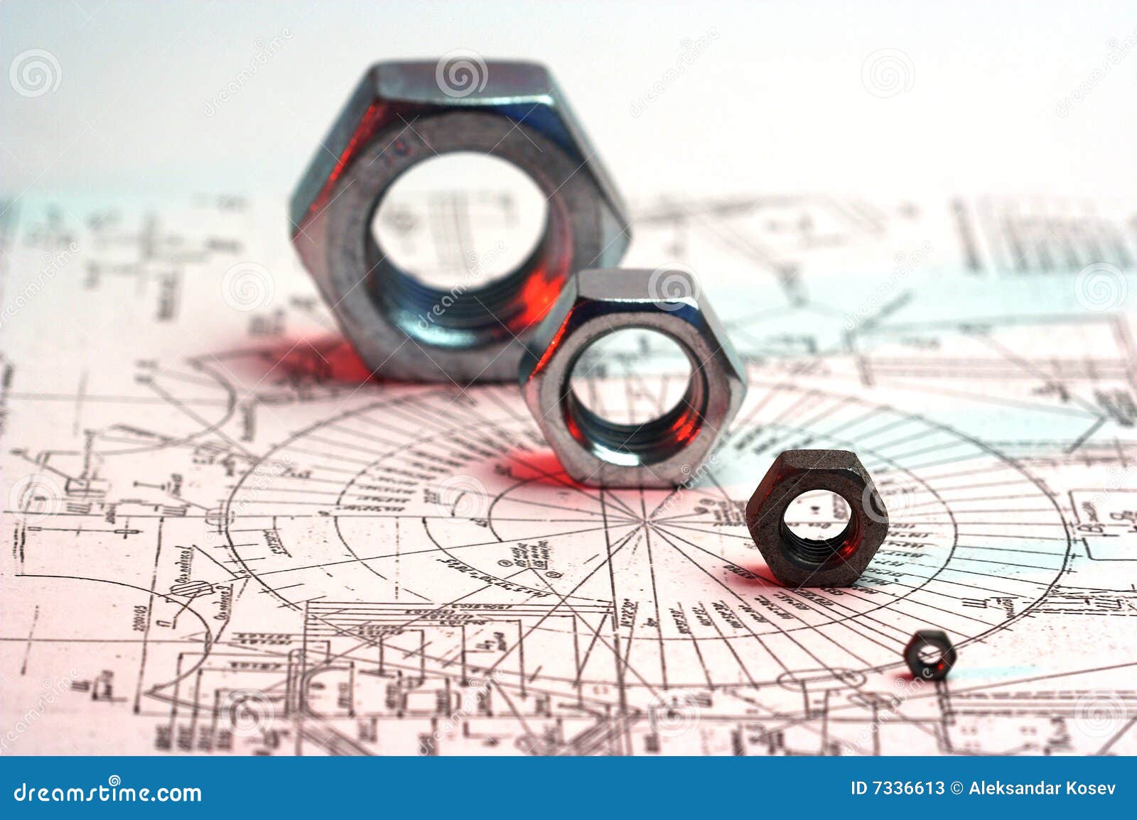 Different size nuts stock image. Image of metal, thread - 7336613