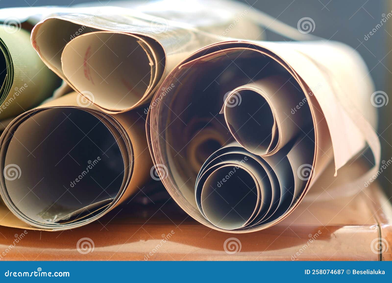 Different Size Paper Scrolls Stock Image - Image of history, education ...