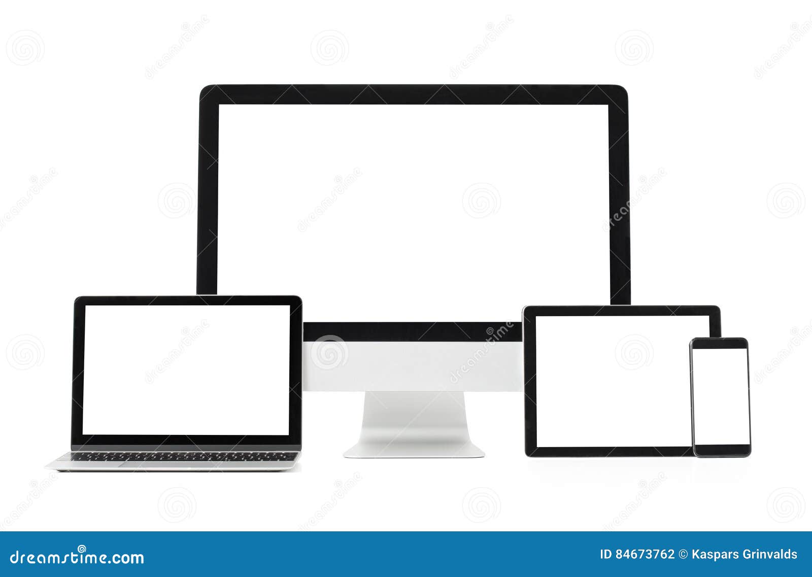 Different Size Screens on Different Devices, Mockup for Adaptive Design ...