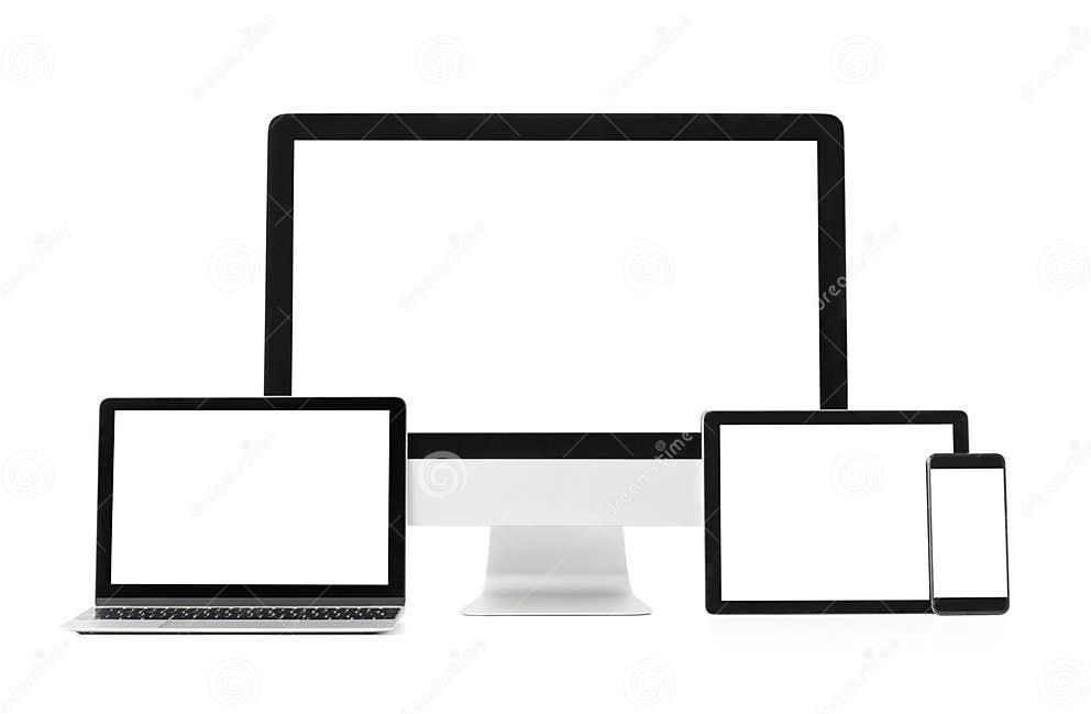 Different Size Screens on Different Devices, Mockup for Adaptive Design ...