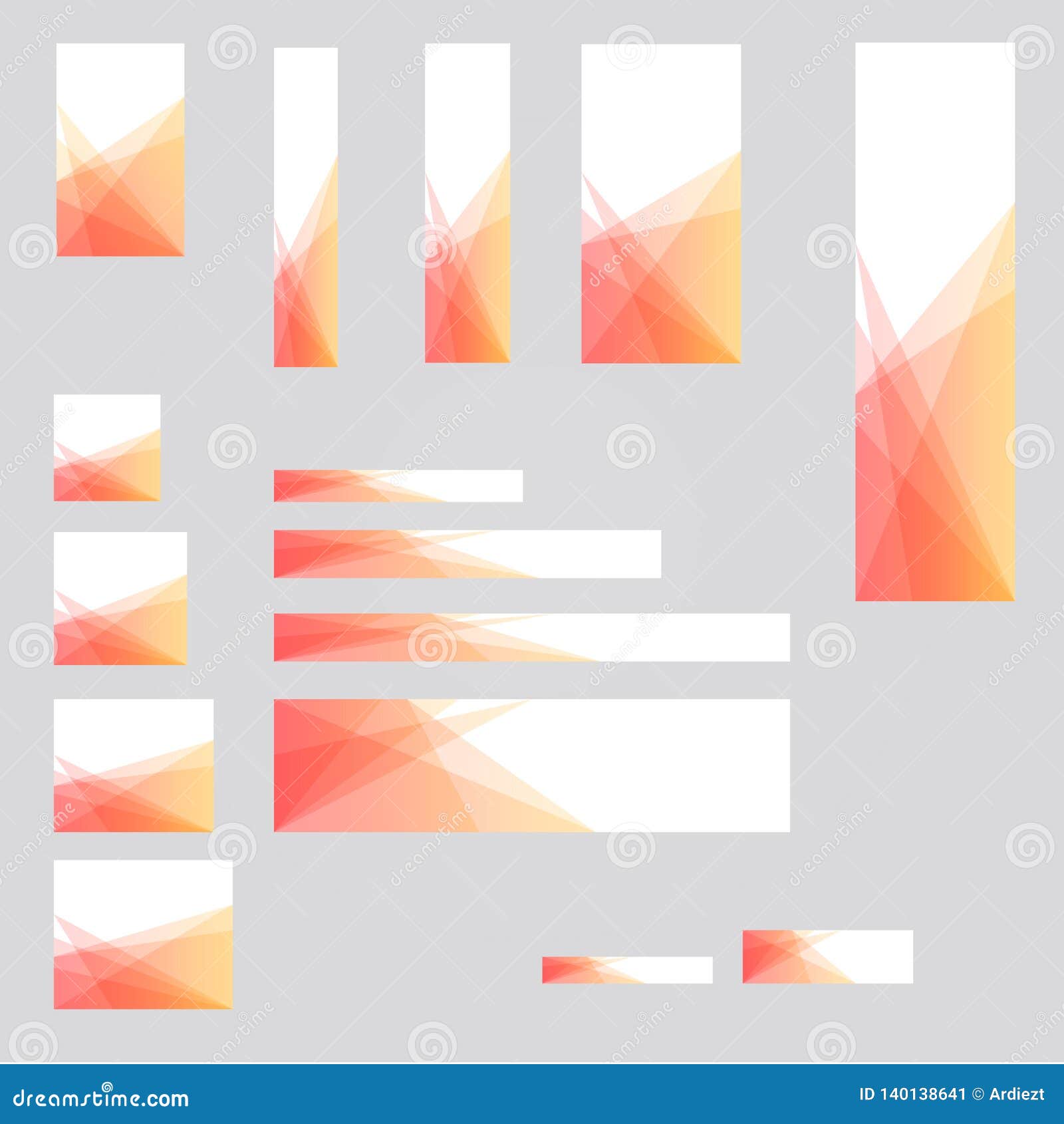 15 Different Sized Banners Background Template Design for Desktop and ...
