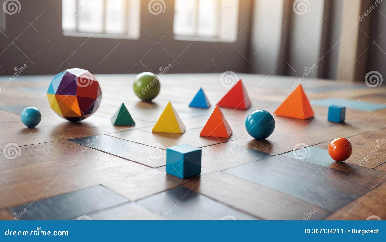 Different Sized and Different Colored Geometric Shapes for Learning ...