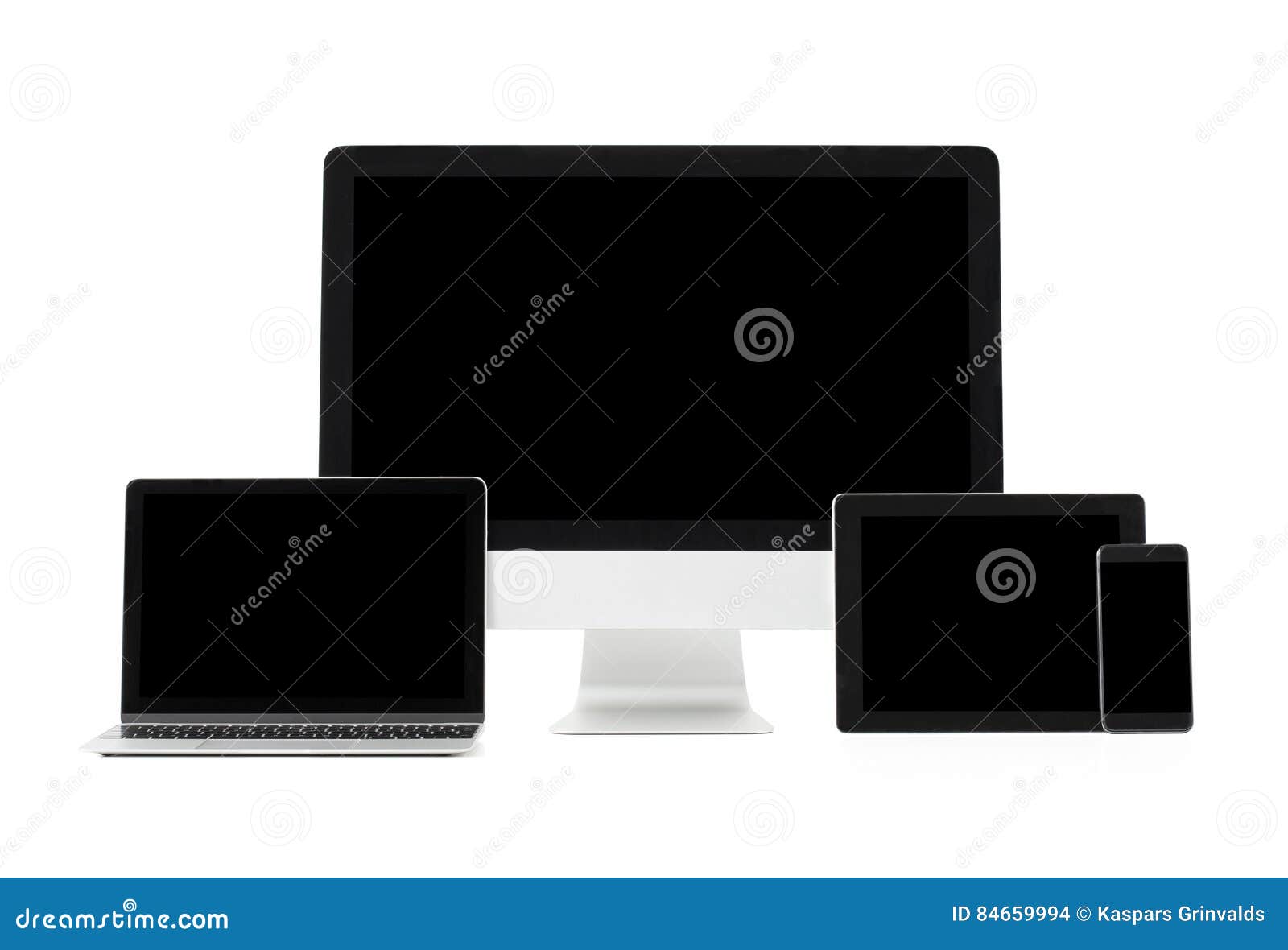 Different Sized Screens Of Modern Computers And Tech Gadgets Stock ...