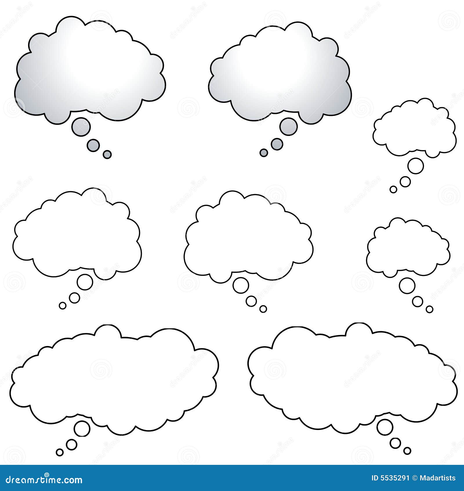 Thought Bubbles Cartoon Vector | CartoonDealer.com #887781