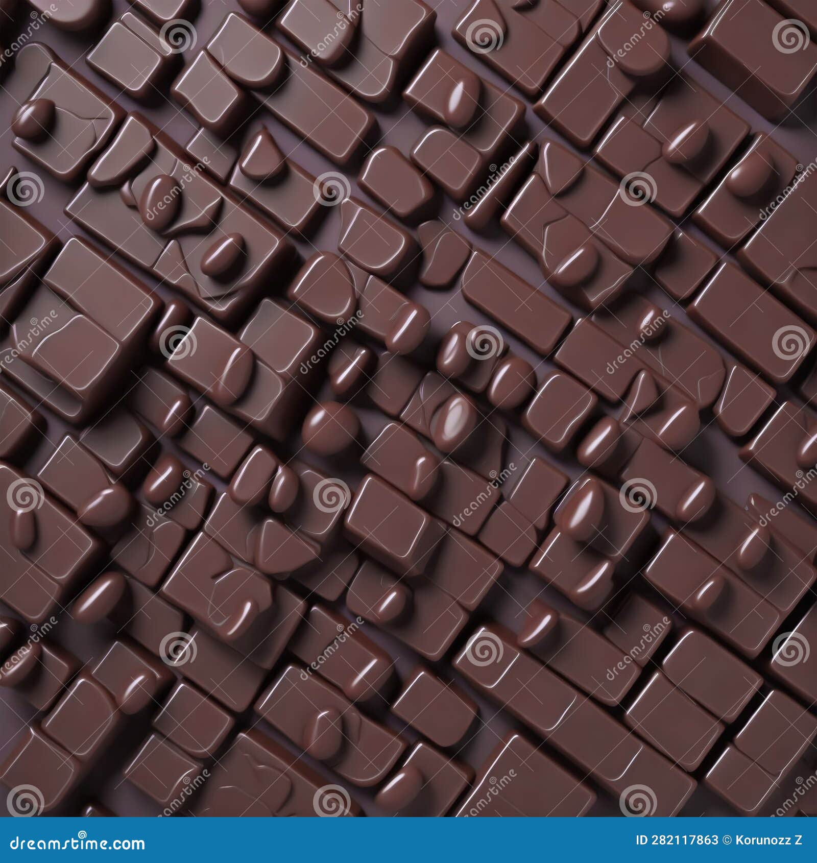 The Pattern Texture of Many Forms Chocolate Chunks Background. Stock ...