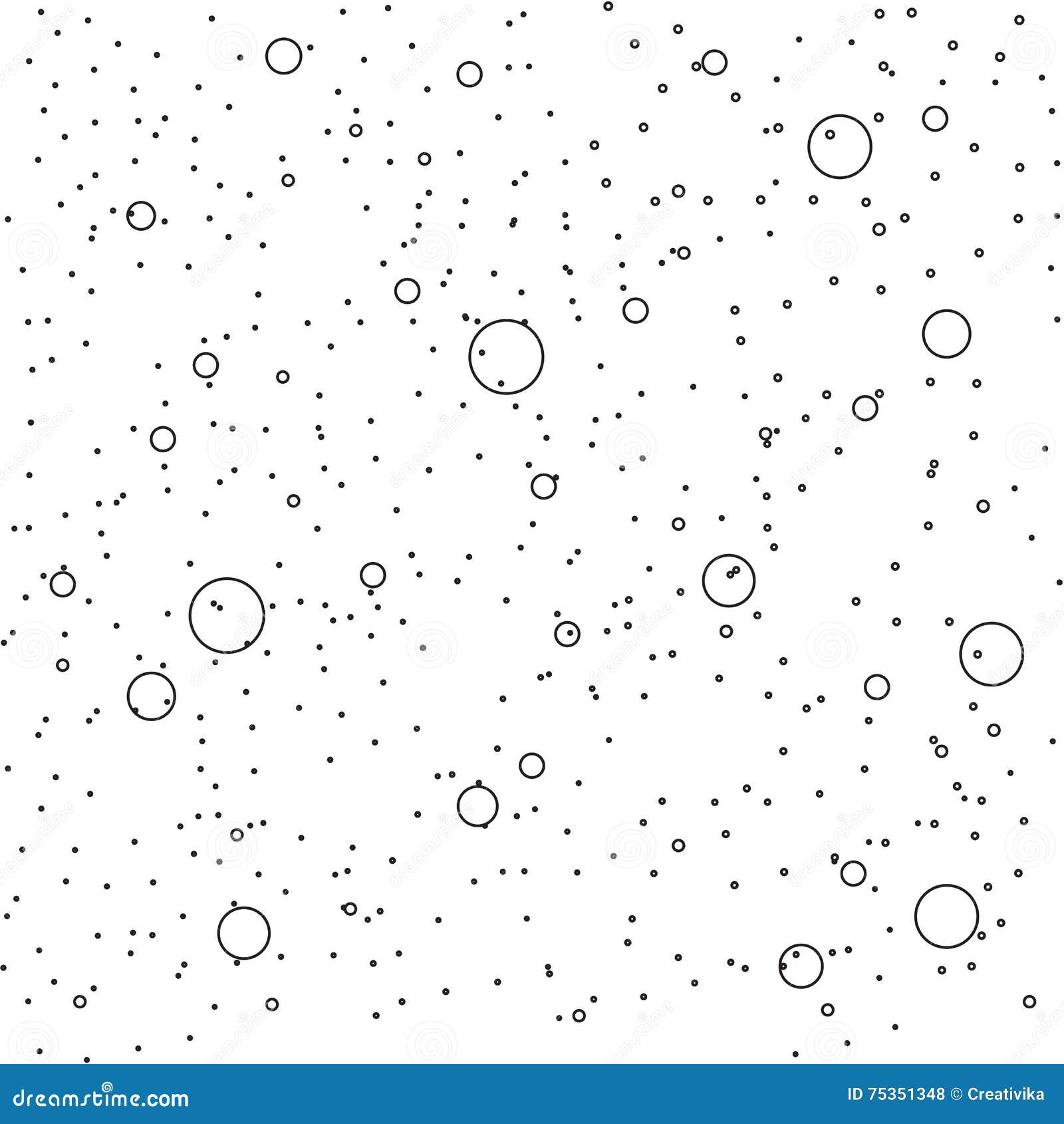 Different Sizes Circles and Dots Seamless Pattern Stock Vector ...