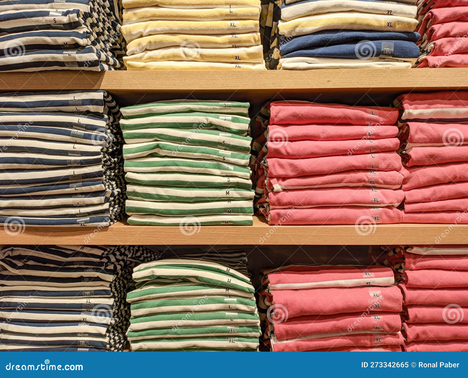 Different Sizes of Clothes in the Shop. Stock Image - Image of banner ...