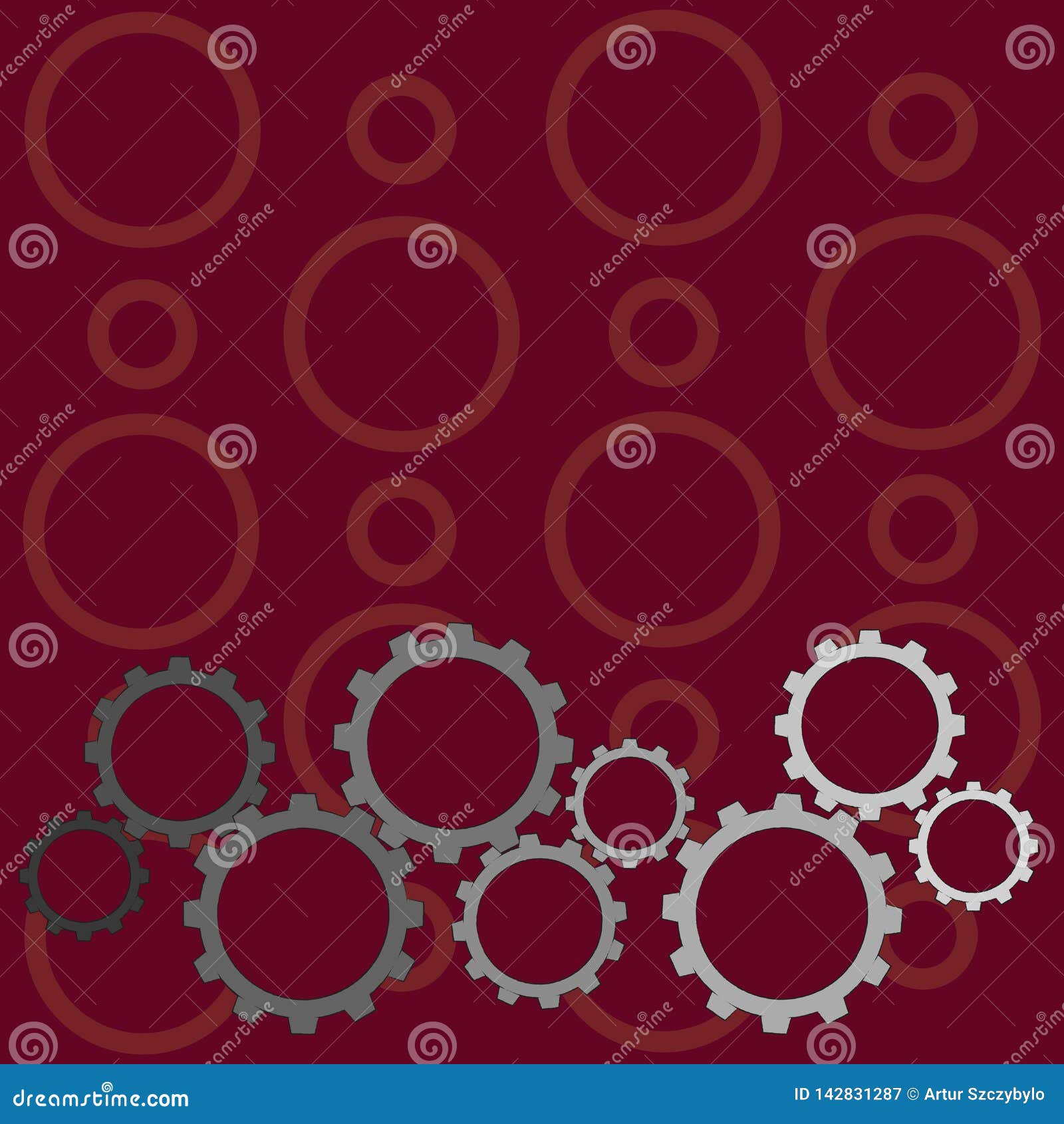 Different Sizes of Color Cog Wheel Gear Engaging, Interlocking ...