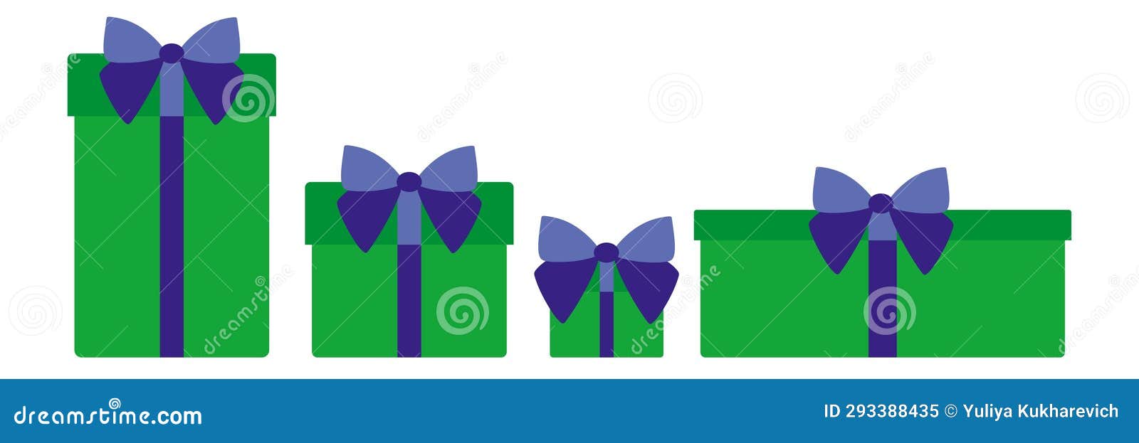 Different Sizes Gift Boxes Set. Collection of Surprise Present Boxes ...