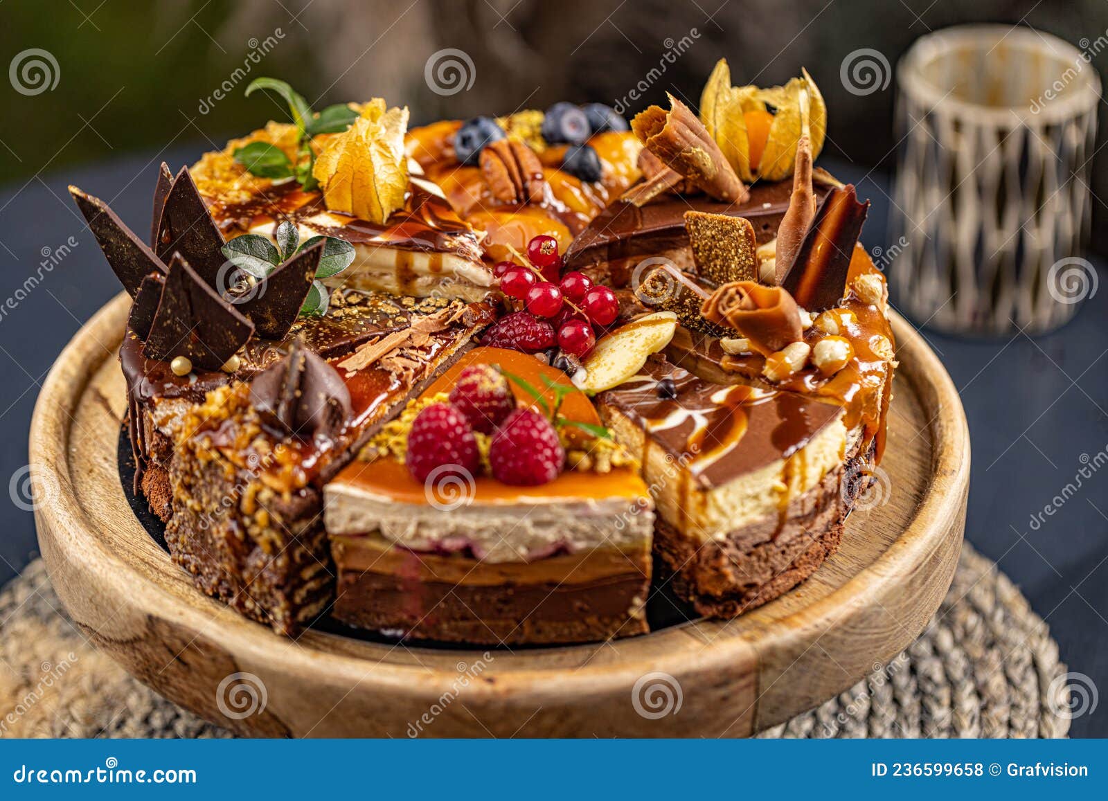 Different Slices of Various Cakes Stock Photo - Image of party ...