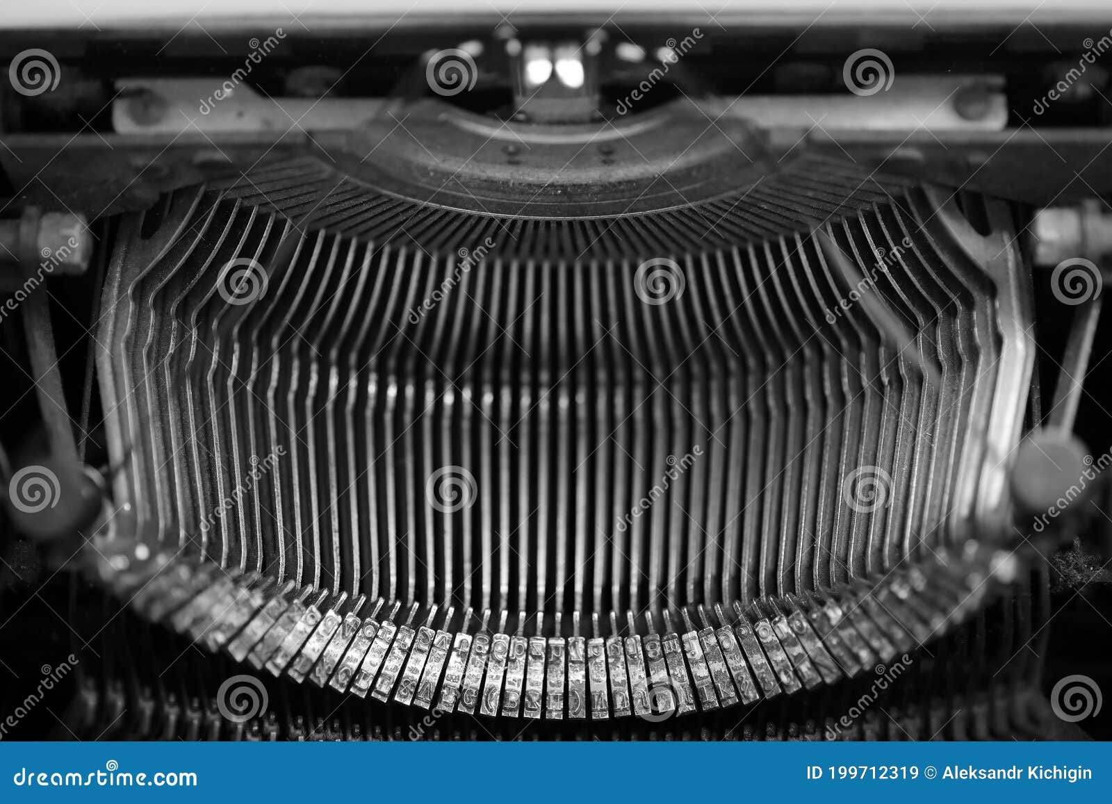 Different Small Metal Elements of an Old Typewriter Stock Image - Image ...