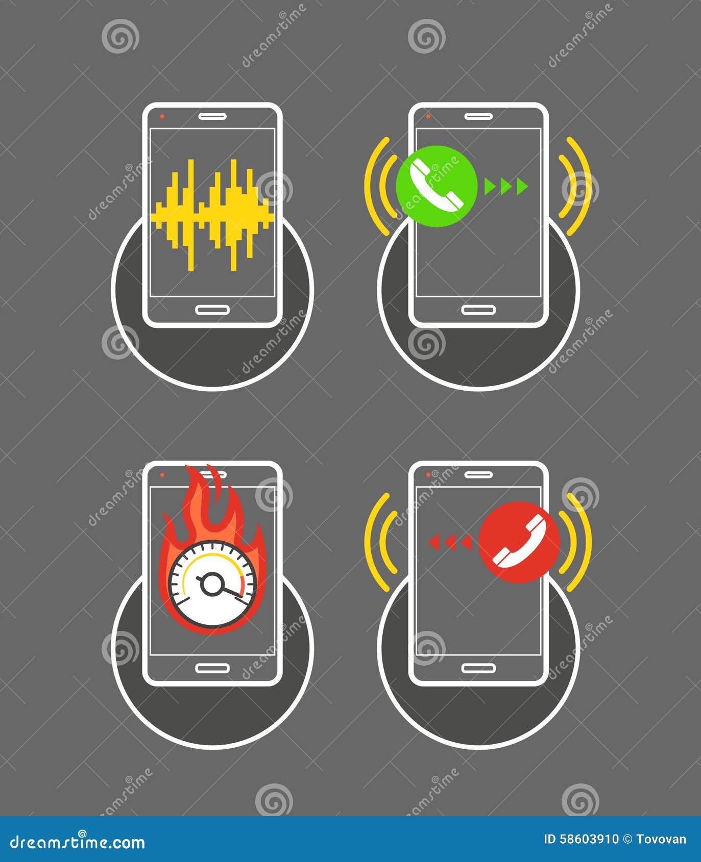 Different Smartphone Activities Illustration Stock Vector ...