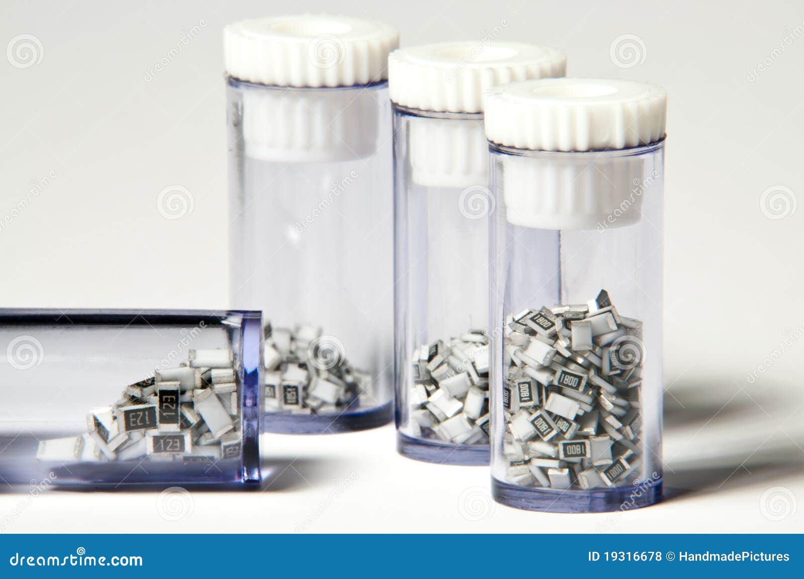 Different SMD-resistors in Tubes Stock Photo - Image of small, hardware ...