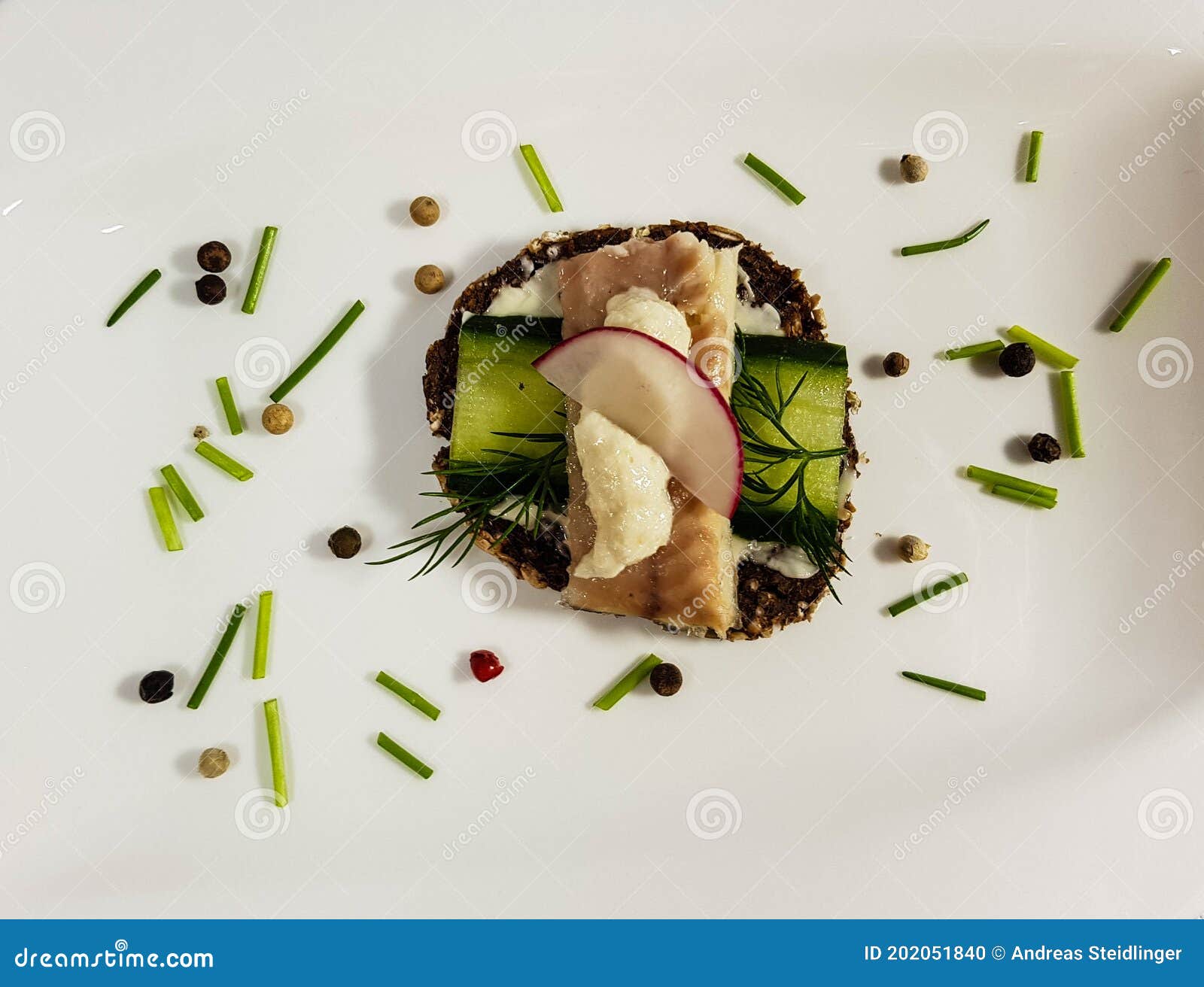 Smoked fish canapes stock photo. Image of meal, canape - 202051840