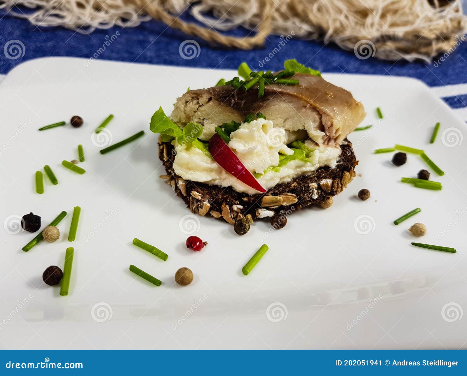 Smoked fish canapes stock image. Image of fish, fillet - 202051941