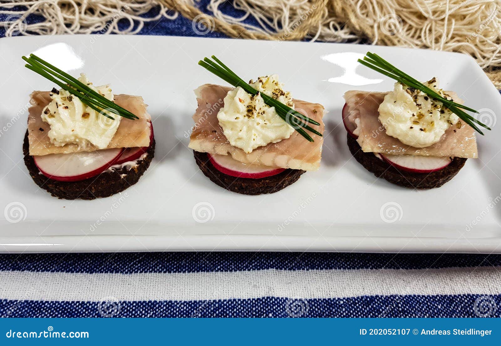 Smoked fish canapes stock image. Image of food, halibut - 202052107