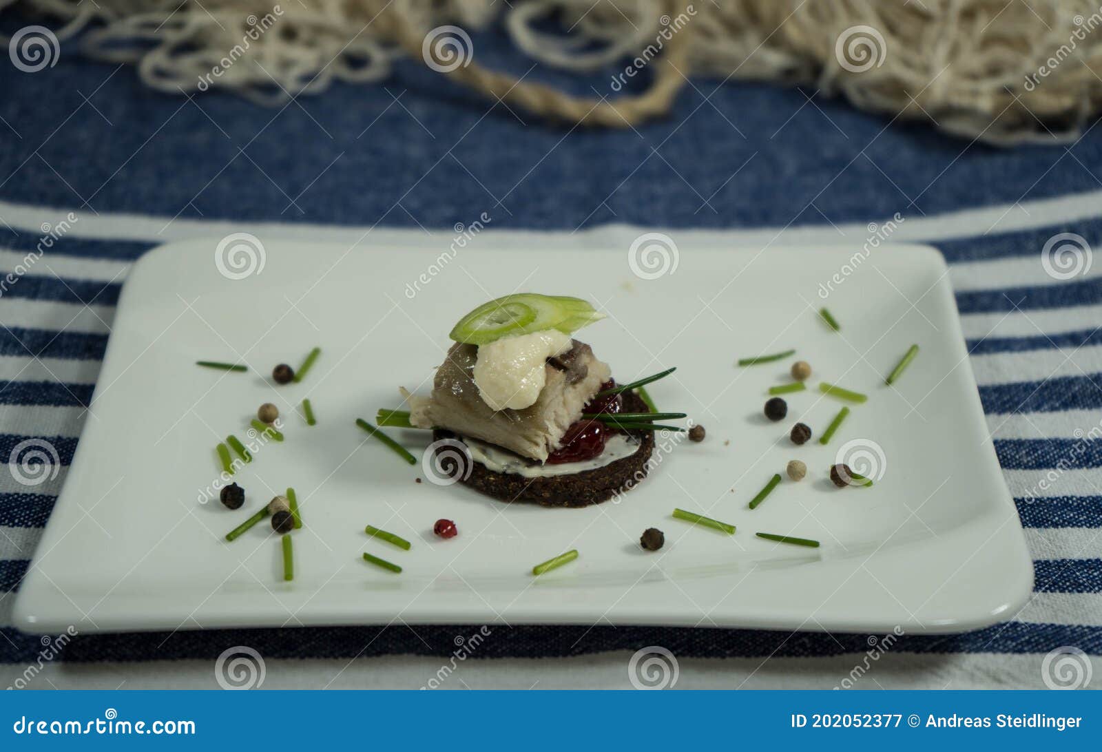 Smoked fish canapes stock image. Image of luxury, bread - 202052377