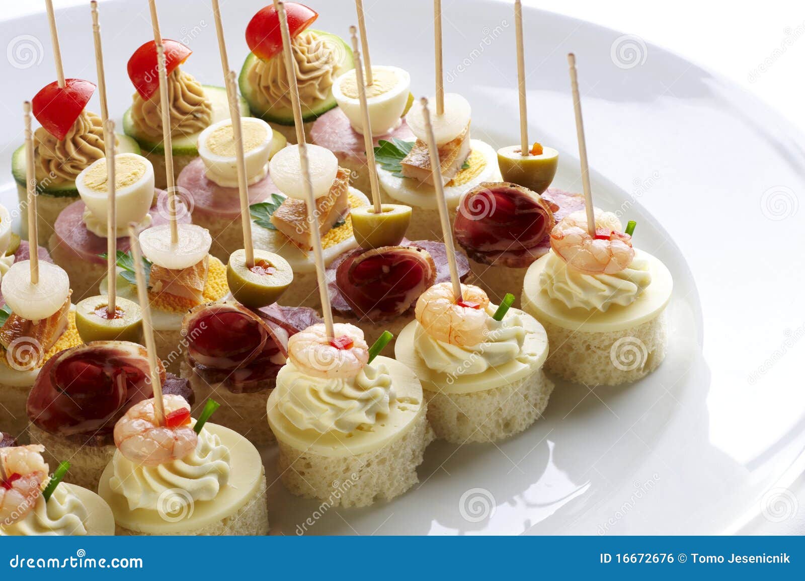 Different sort of canape stock photo. Image of fish, small - 16672676