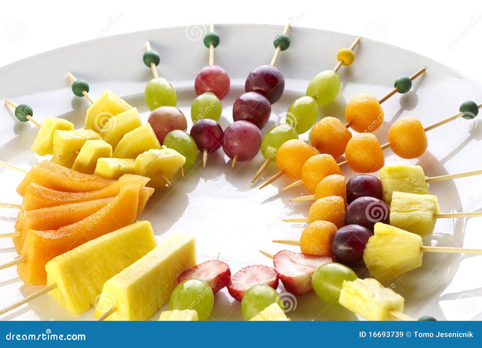 Different Sort of Fruit Canape Stock Image - Image of small, tasty ...