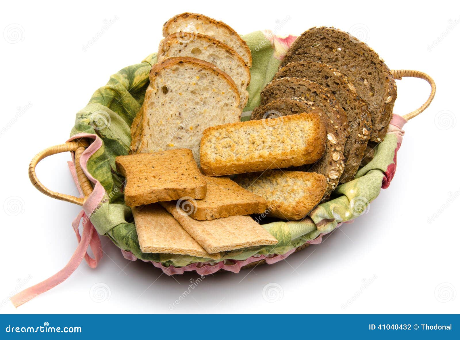 Different Sorts of Toasts in a Basket Stock Photo - Image of breakfast ...