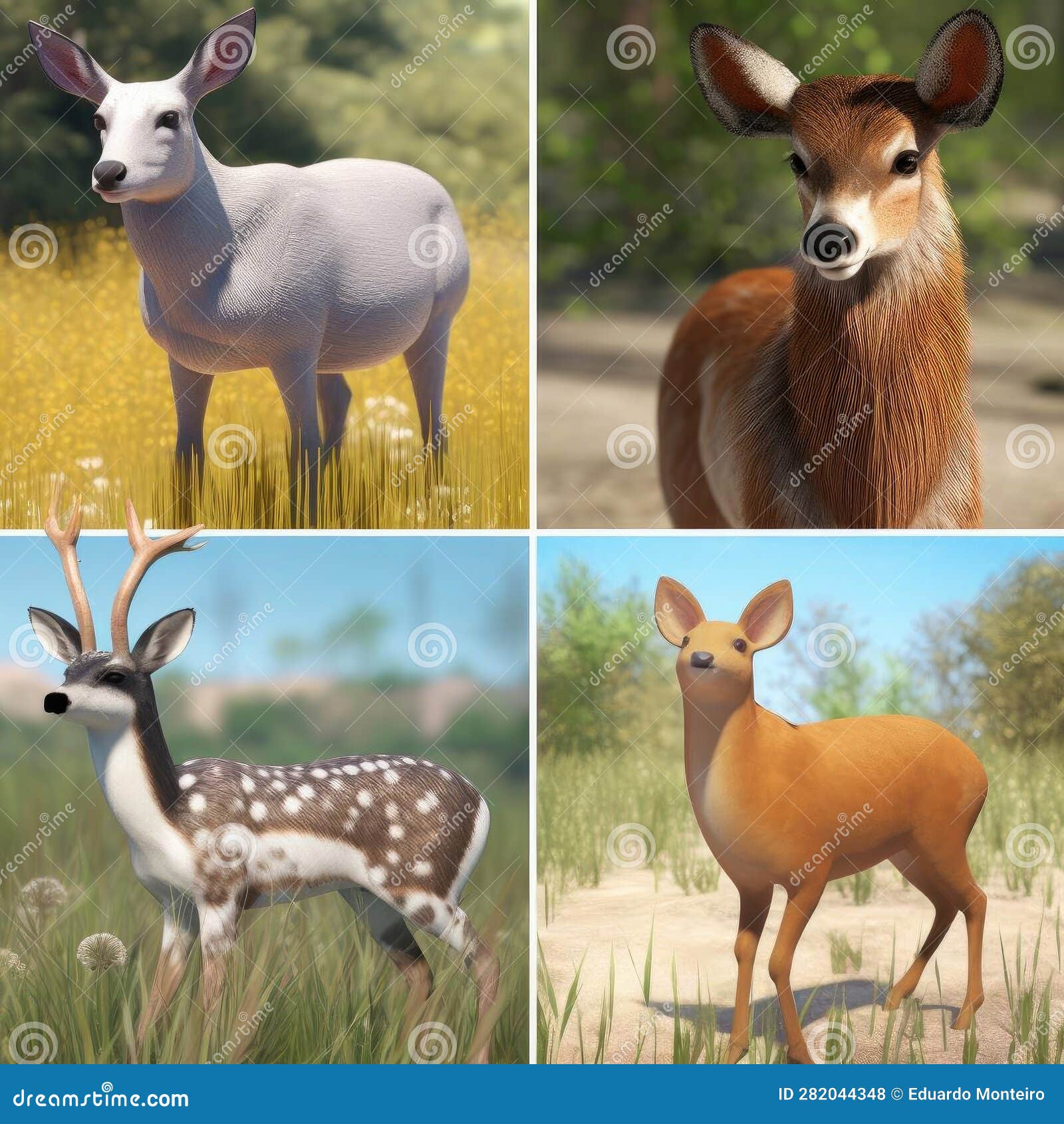 Different Species of Animals in a Wildlife Reserve Stock Illustration ...