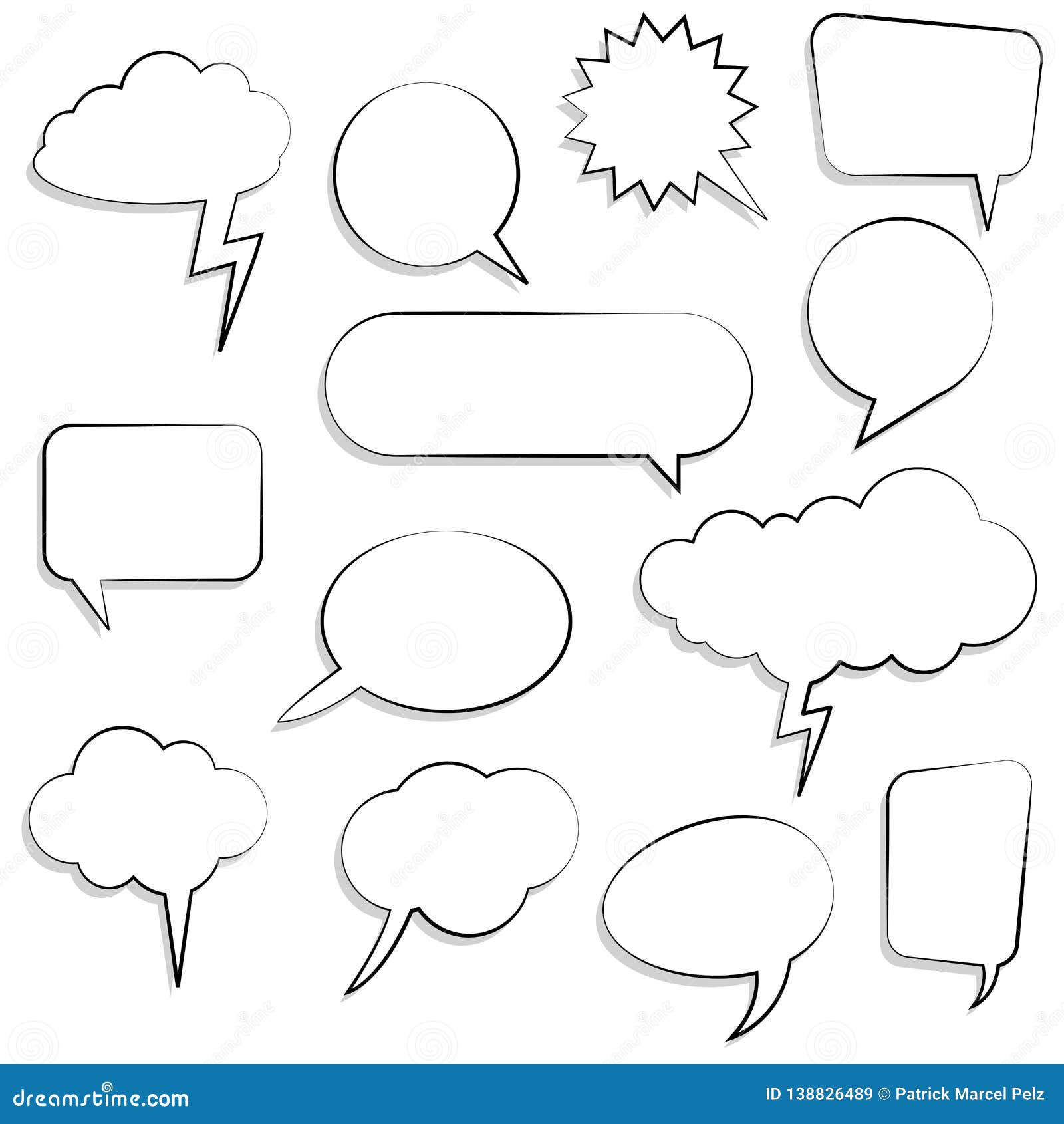 Different Speech Bubbles Collection Stock Vector - Illustration of idea ...