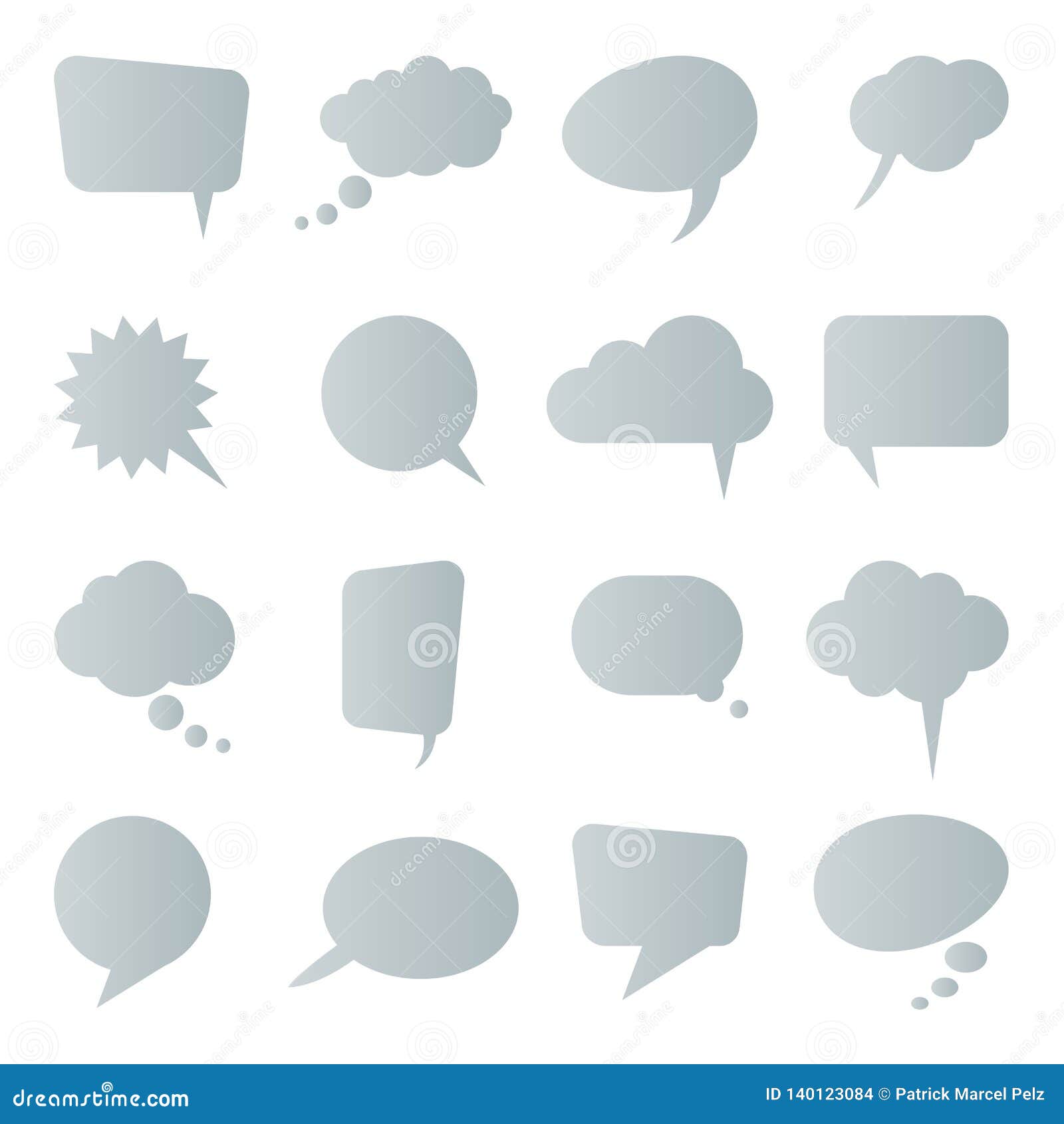 Different Speech Bubbles Collection Stock Vector - Illustration of ...