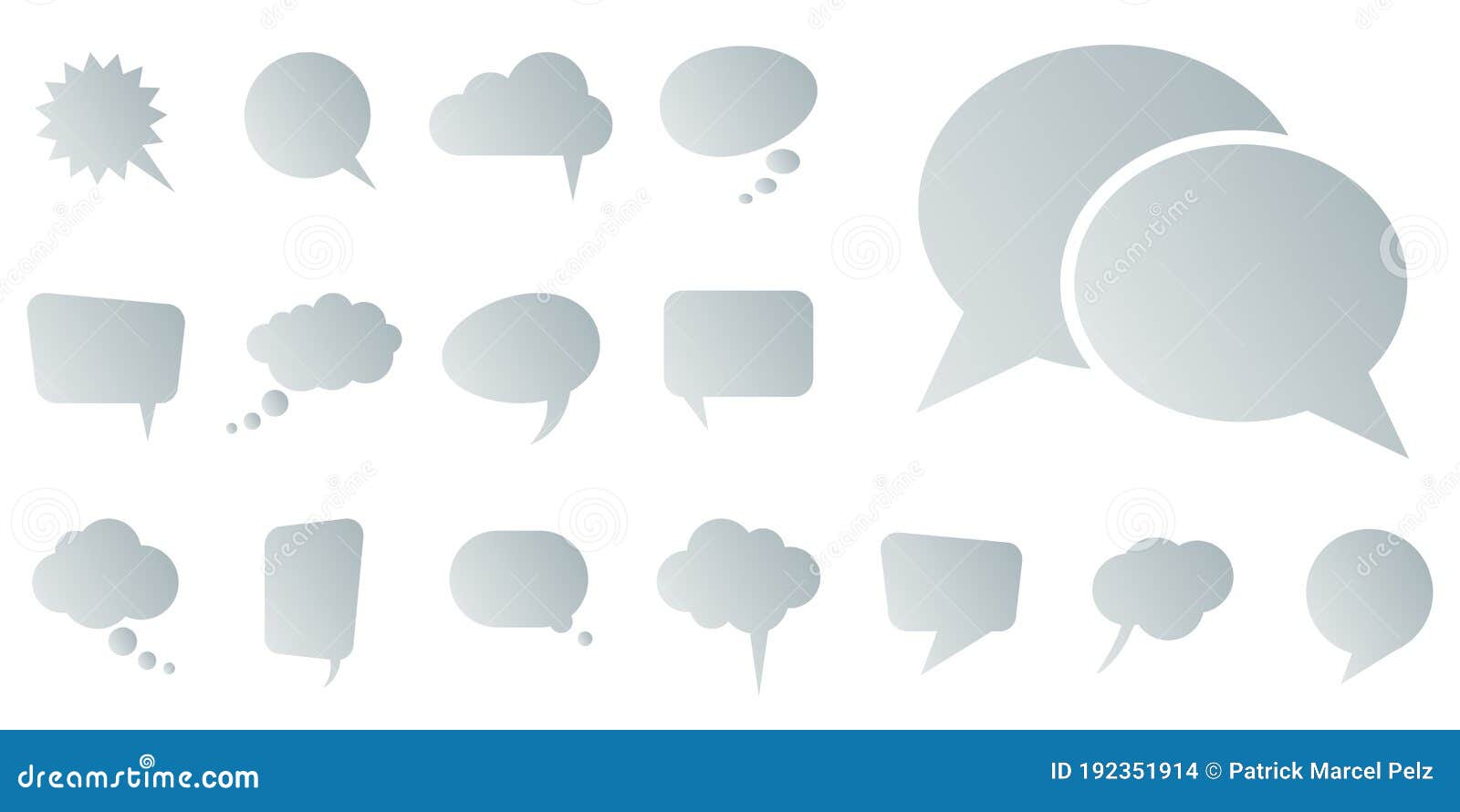 Different Speech Bubbles Collection Stock Vector - Illustration of ...