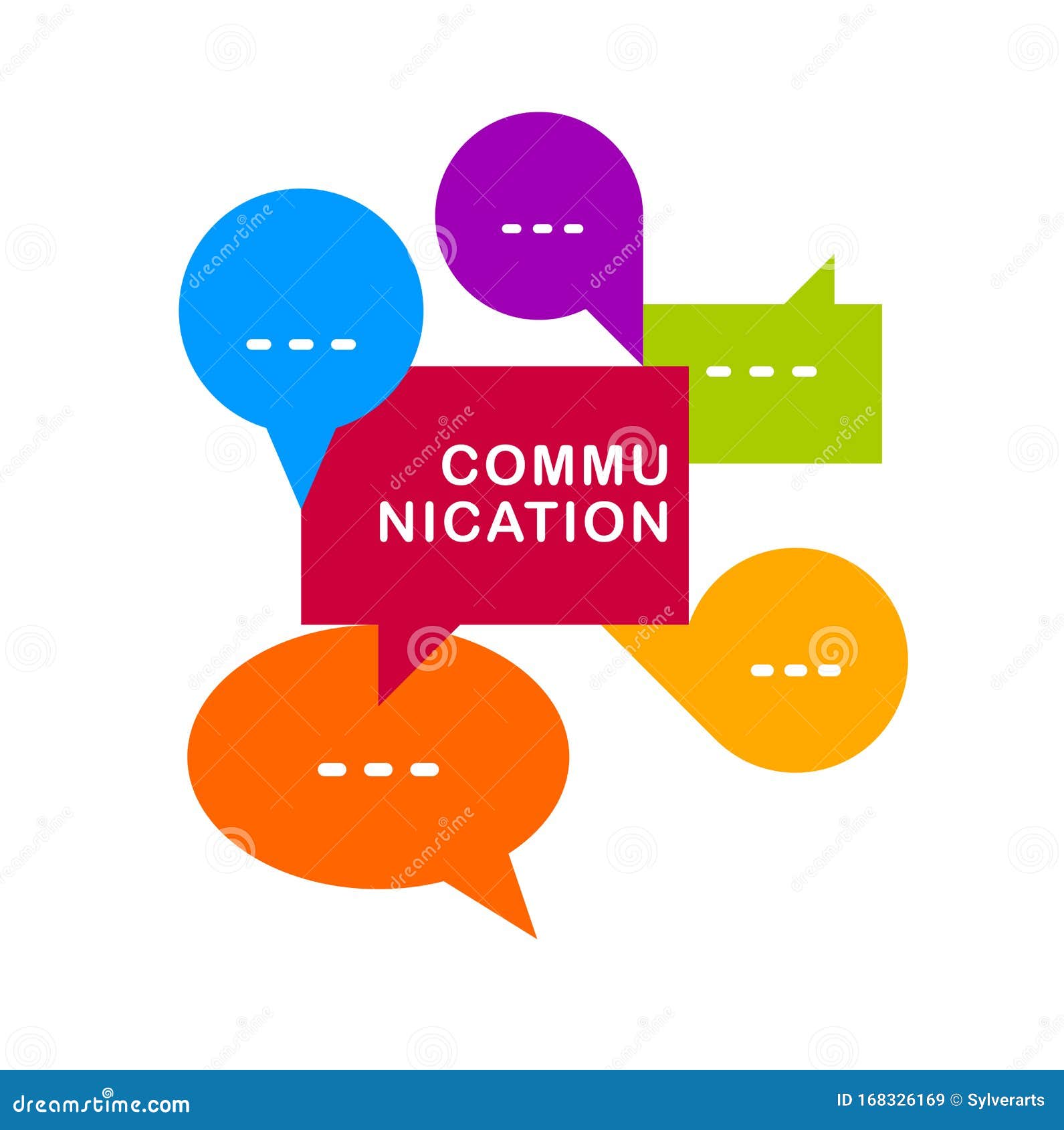 Different Speech Bubbles Composition Vector Flat Design Isolated on ...