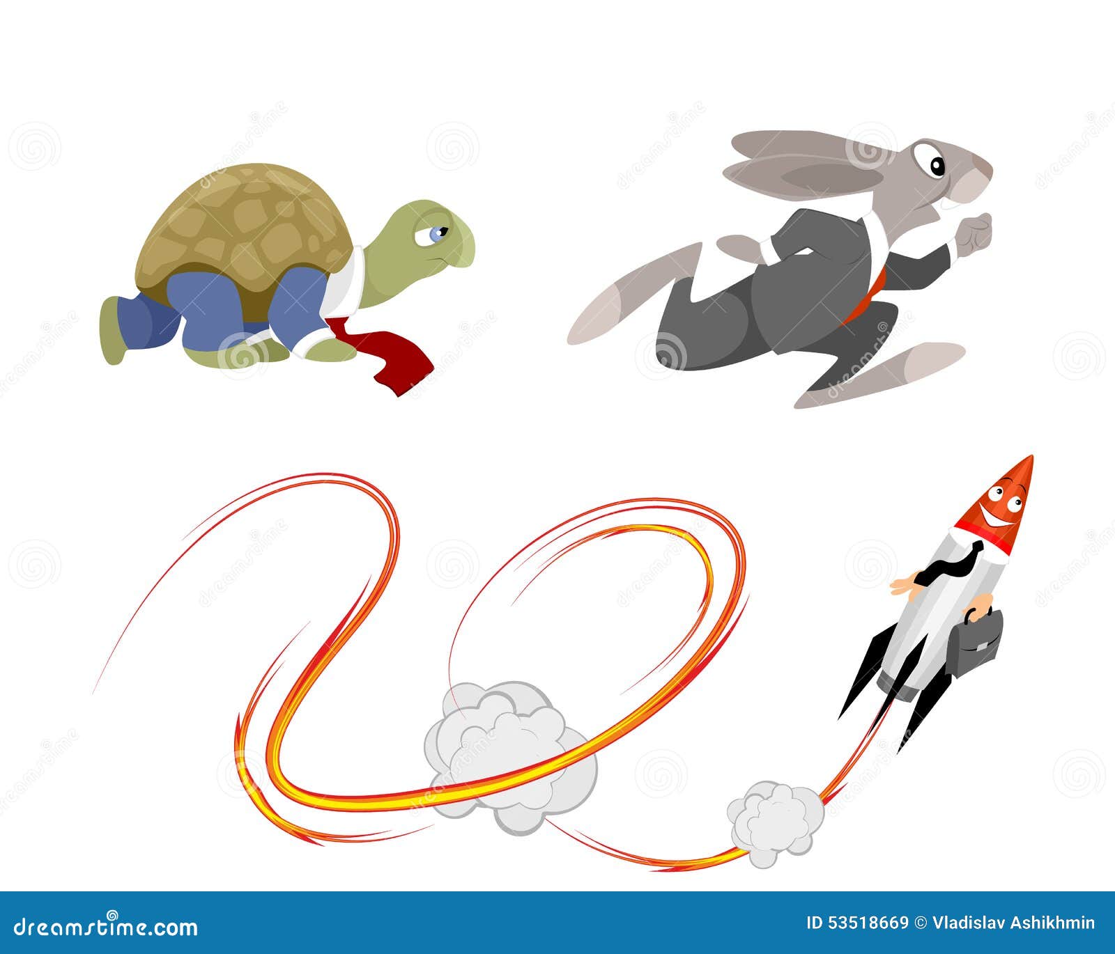 Different Speed in Business Stock Vector - Illustration of business ...