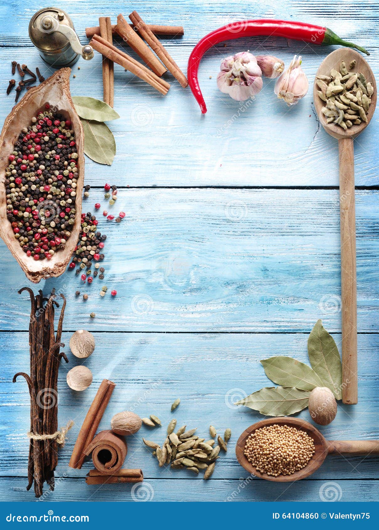 Different spices. stock photo. Image of food, flavouring - 64104860