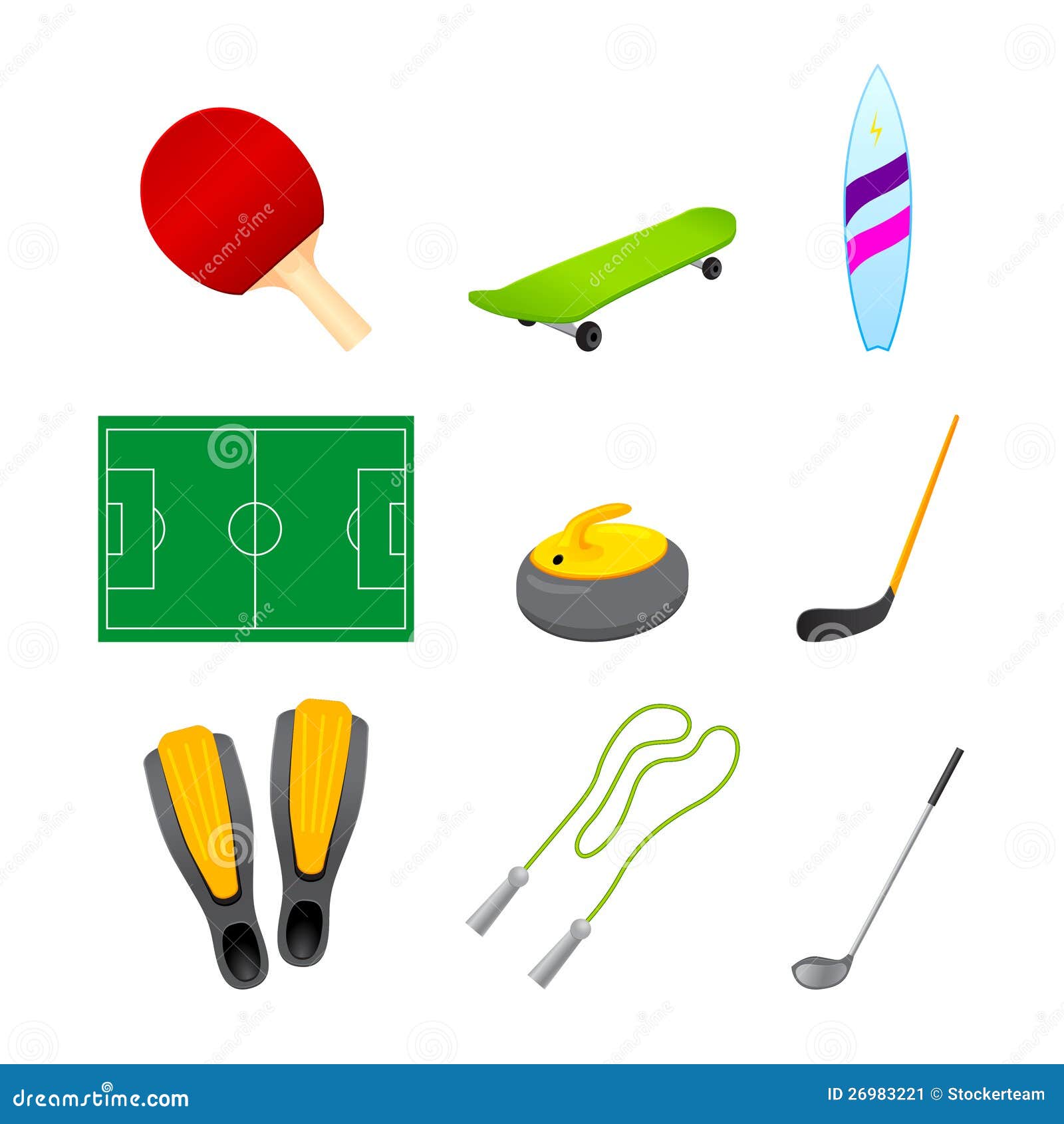 Different sport items icon stock illustration. Illustration of sketch ...